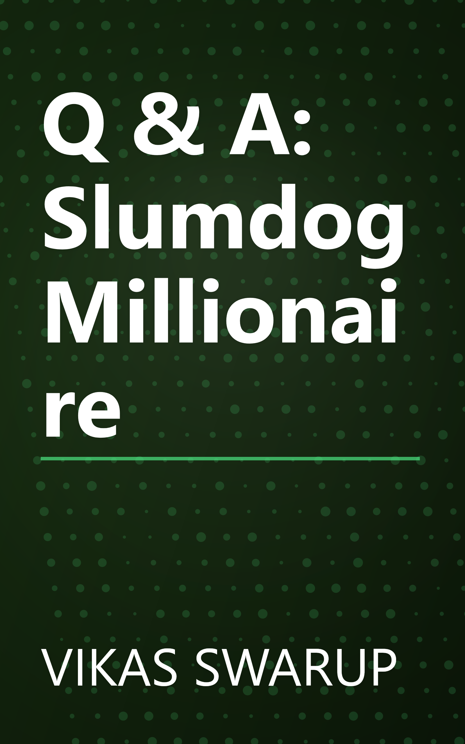 Q & A: Slumdog Millionaire book cover