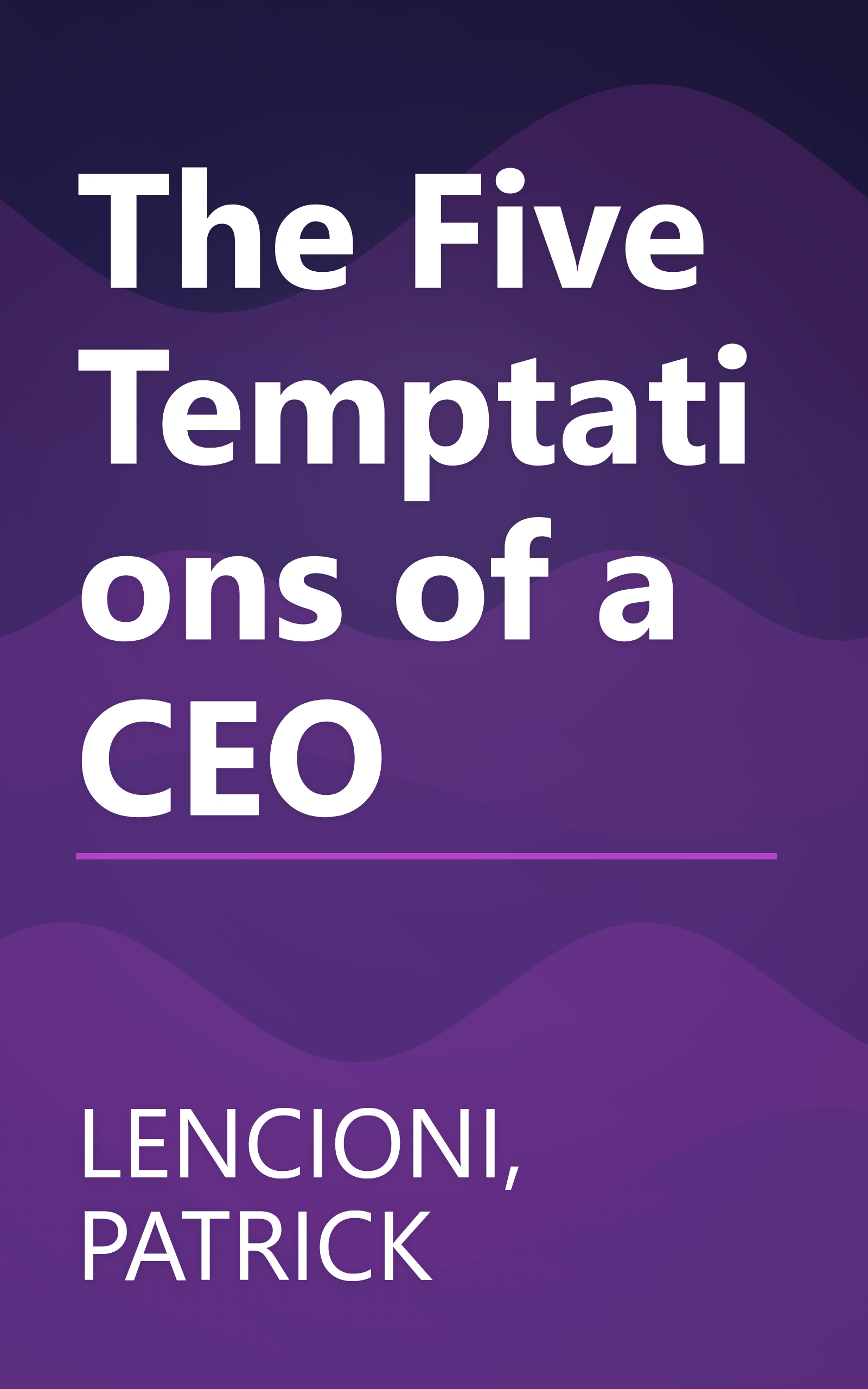 The Five Temptations of a CEO book cover