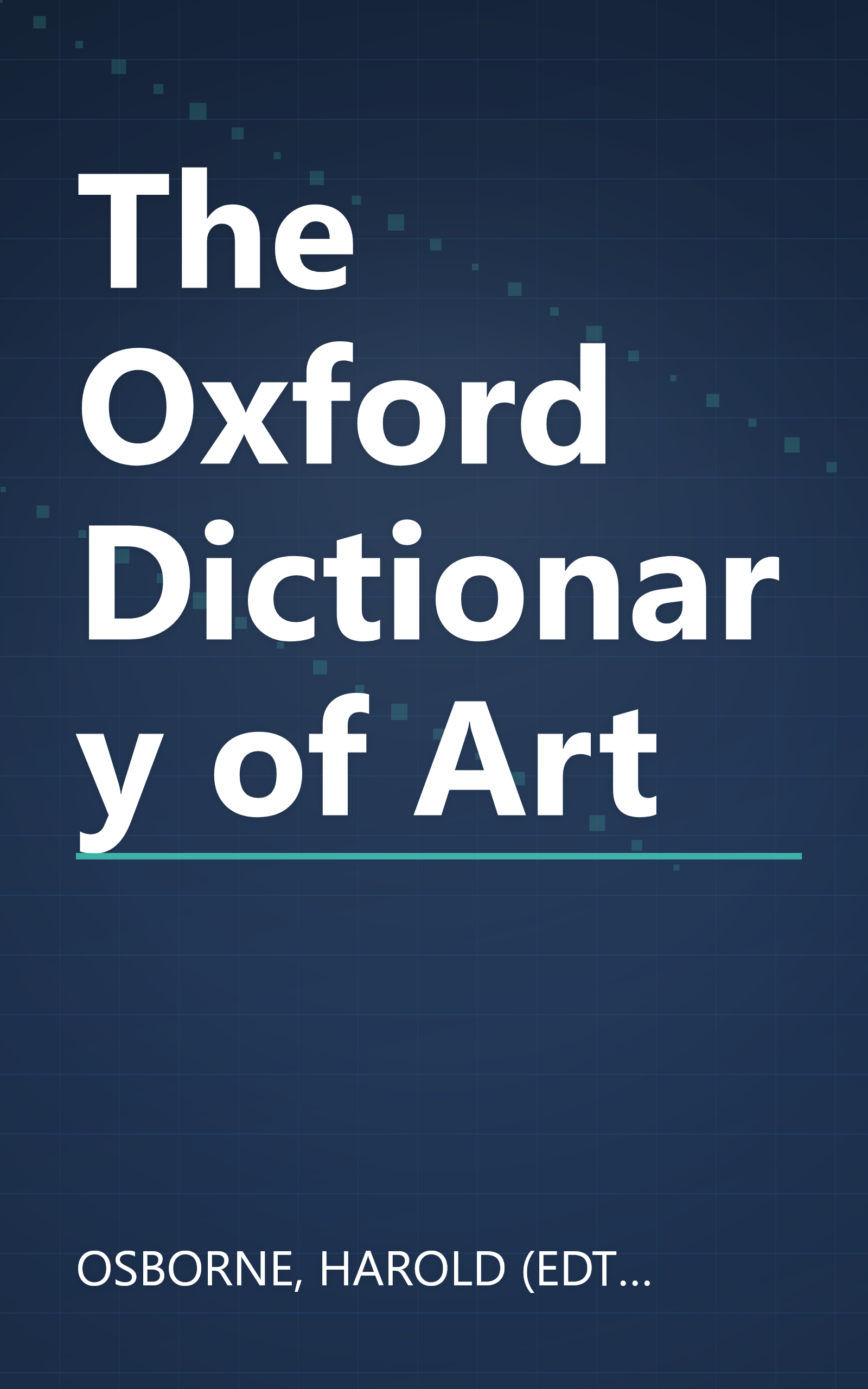 The Oxford Dictionary of Art book cover