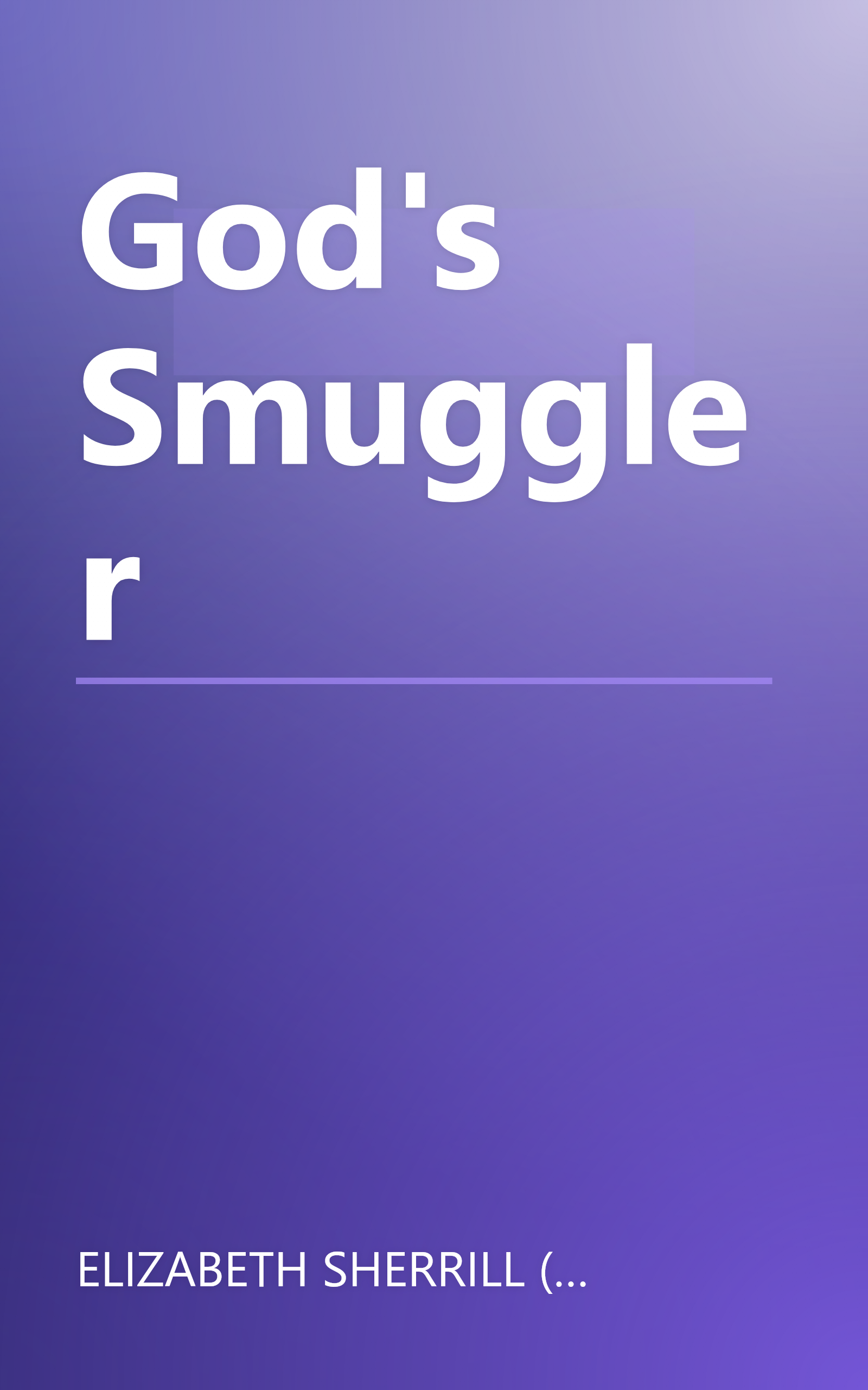 God's Smuggler book cover