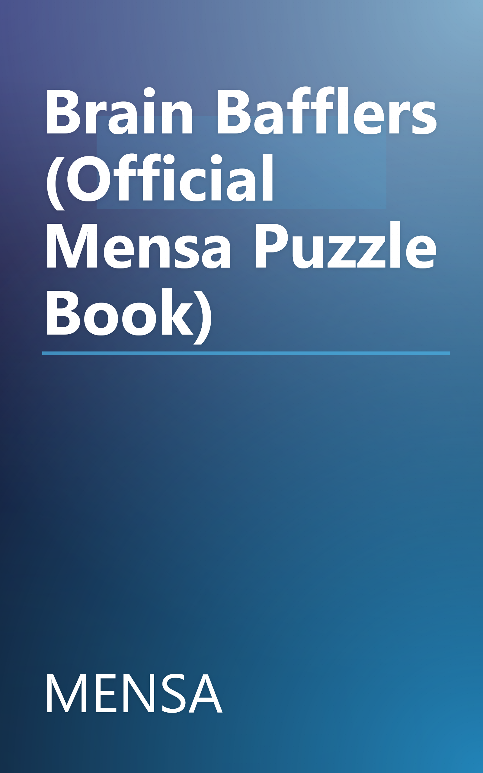 Brain Bafflers (Official Mensa Puzzle Book) book cover