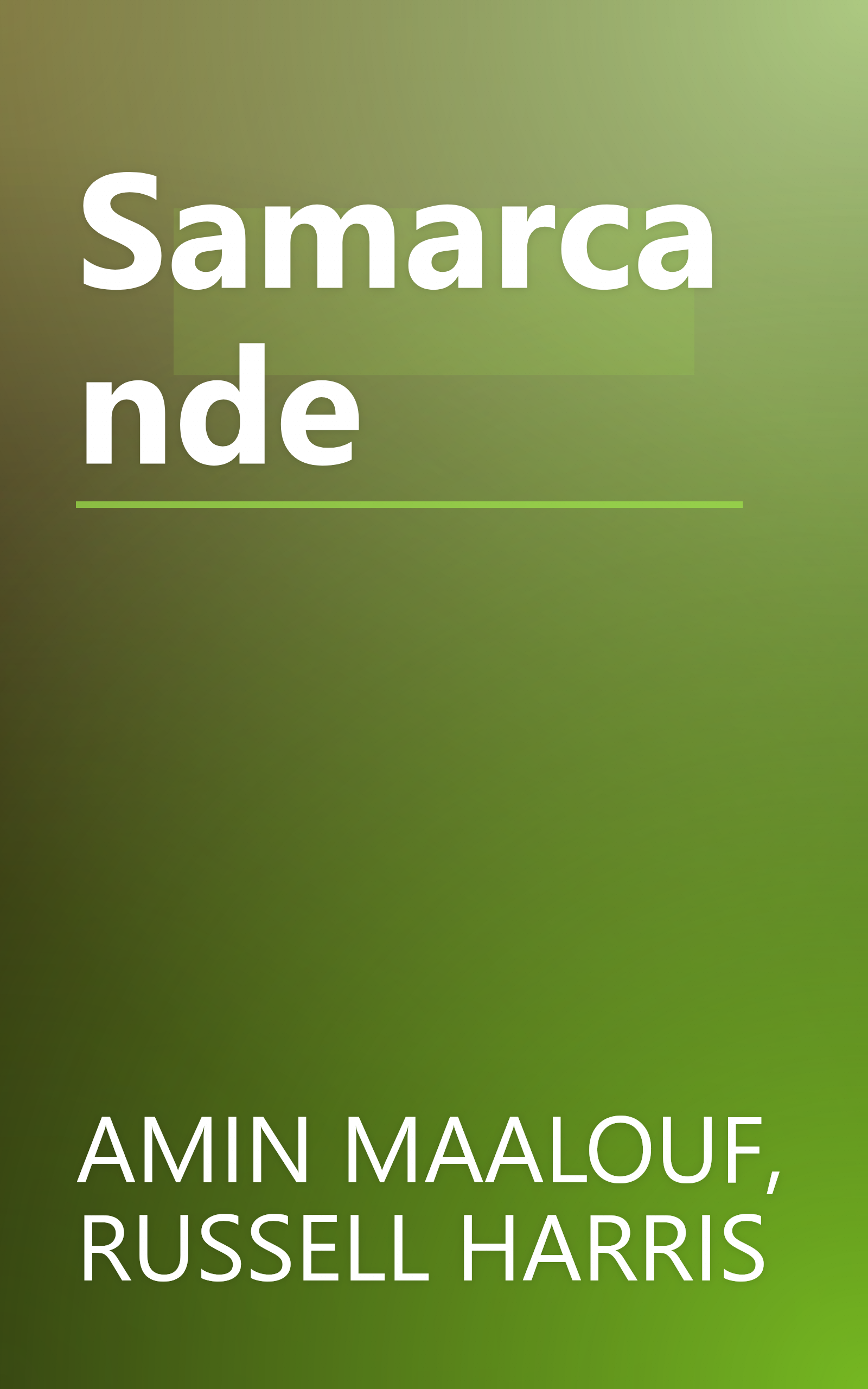 Samarcande book cover