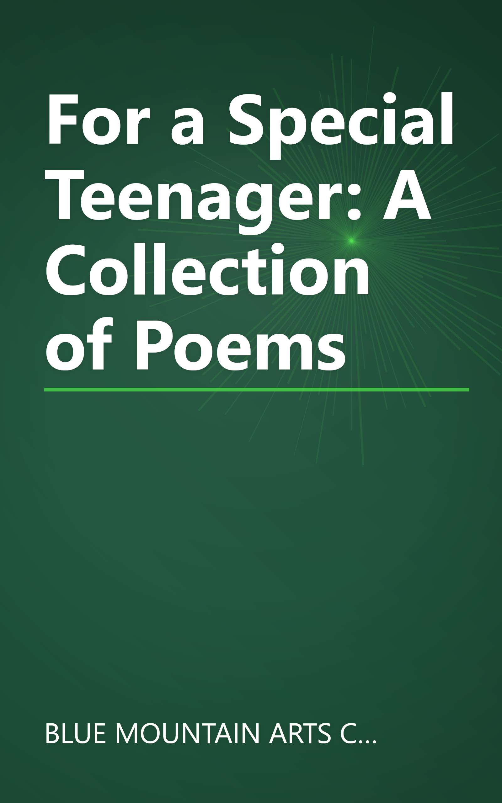 For a Special Teenager: A Collection of Poems book cover