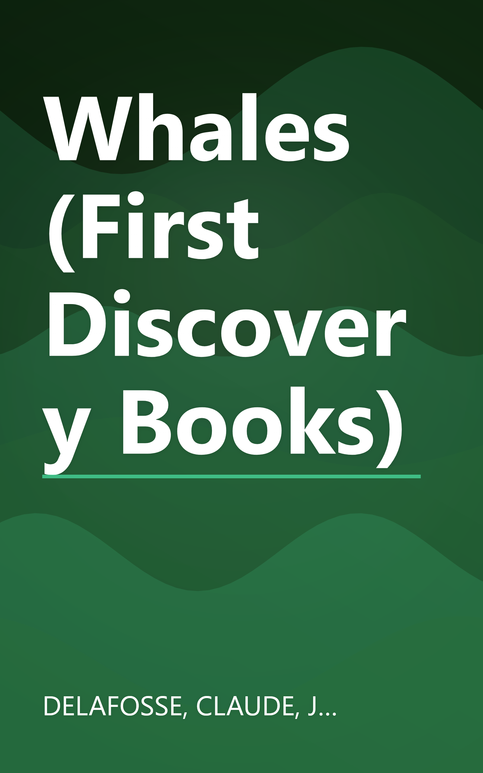 Whales (First Discovery Books) book cover