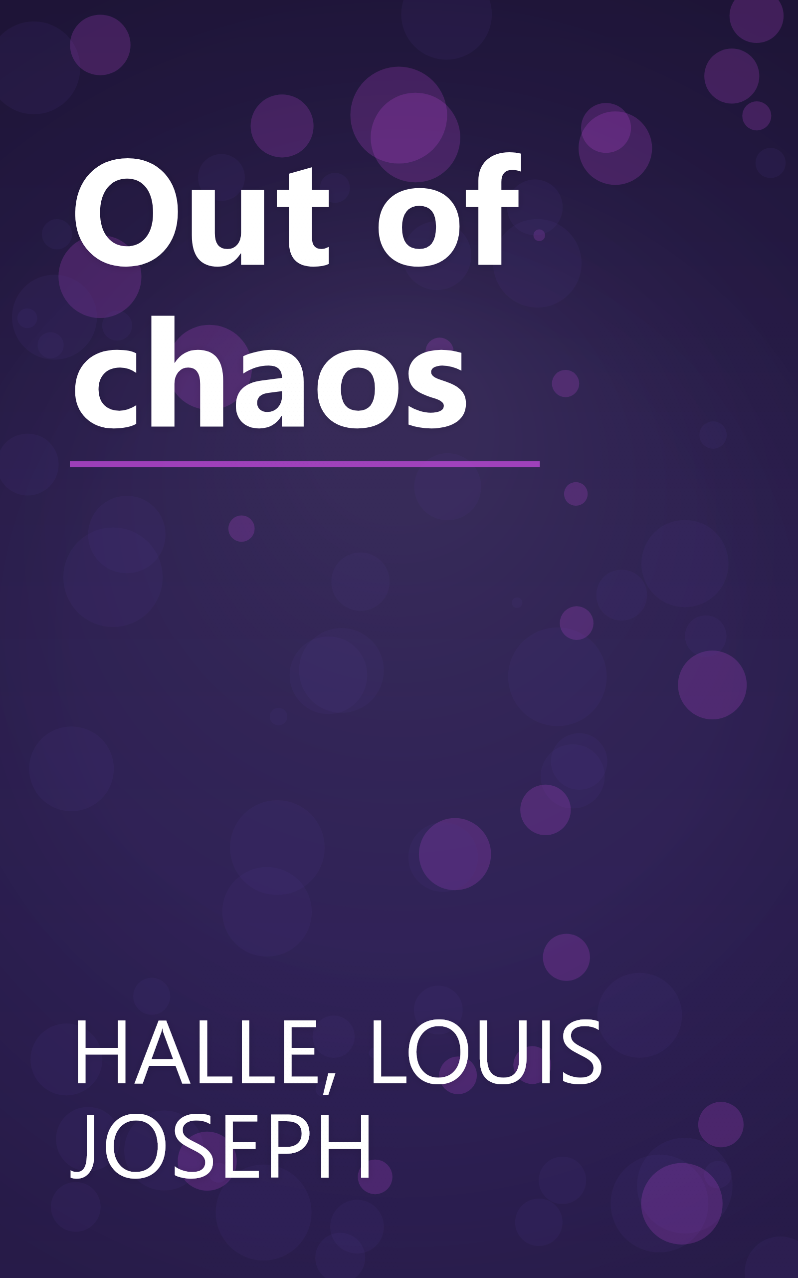Out of chaos book cover