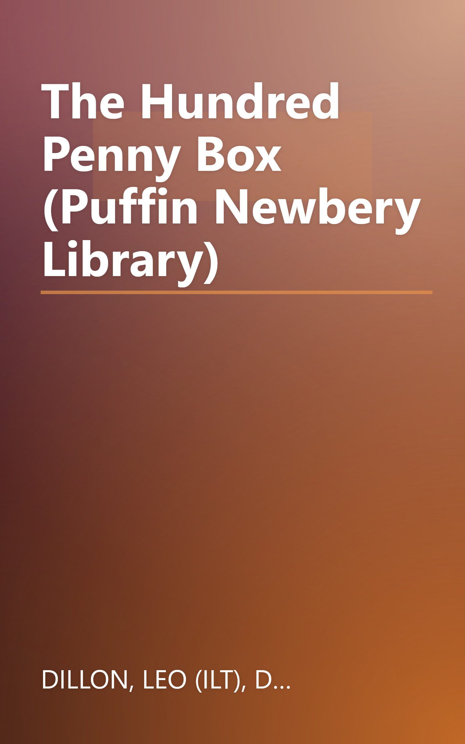 The Hundred Penny Box (Puffin Newbery Library) book cover