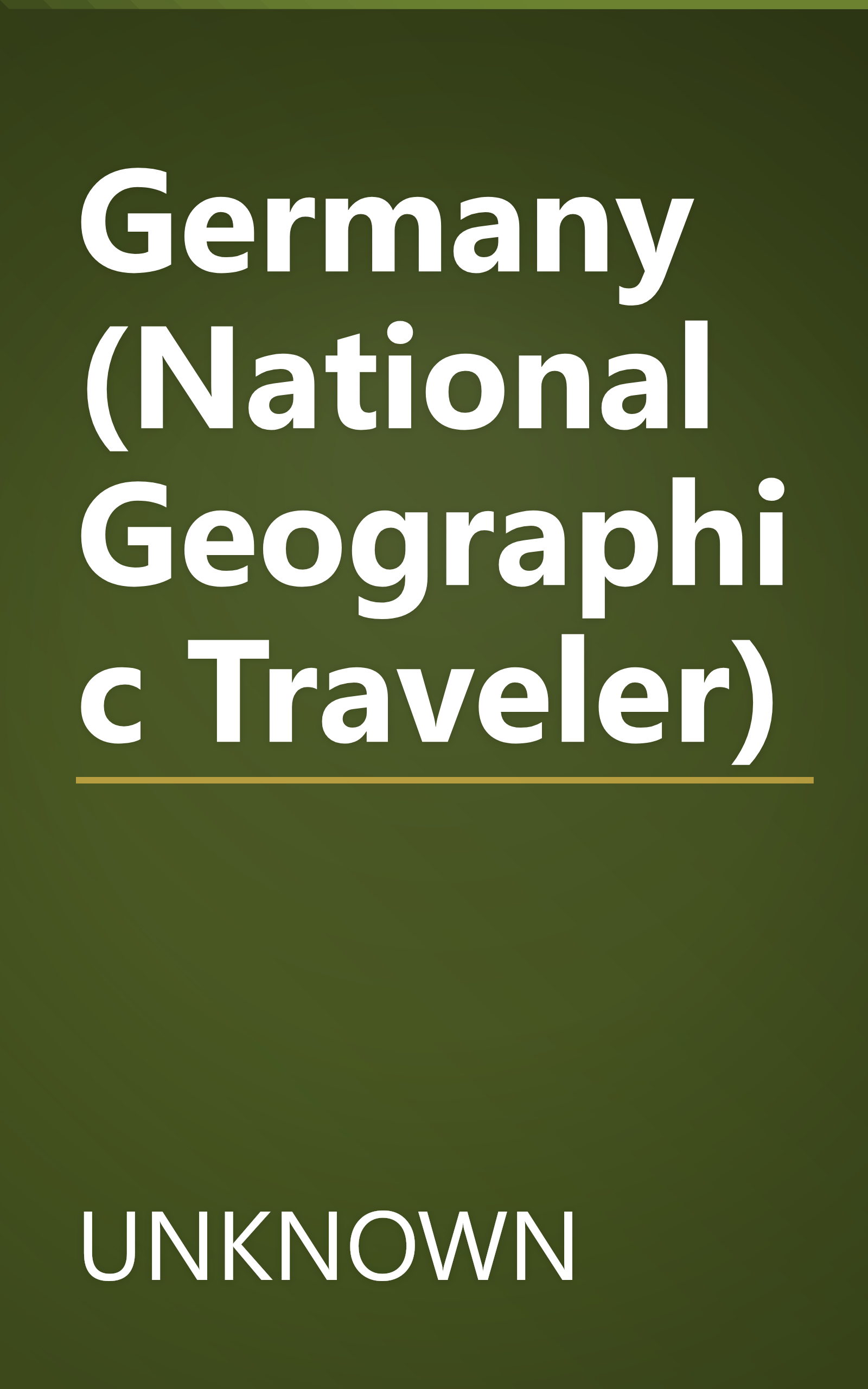 Germany (National Geographic Traveler) book cover