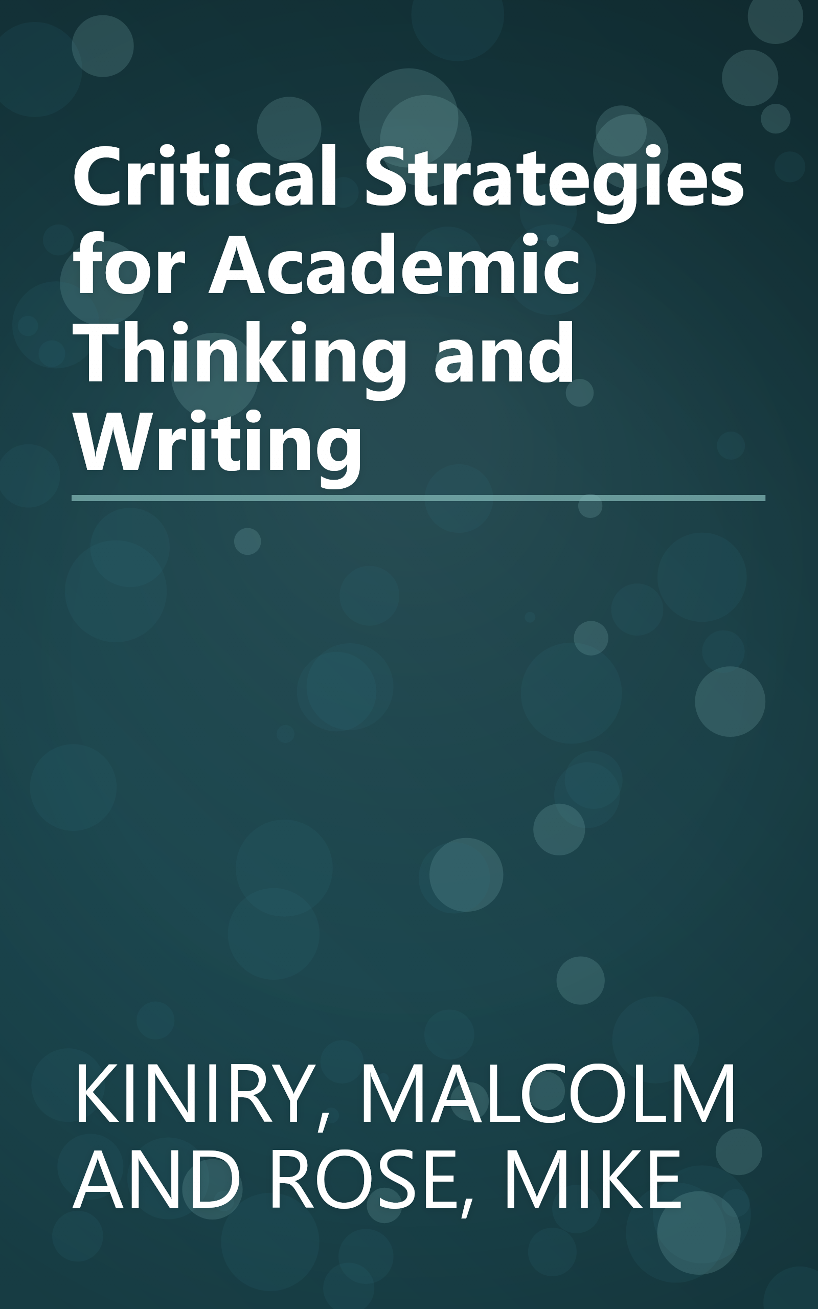 Critical Strategies for Academic Thinking and Writing book cover