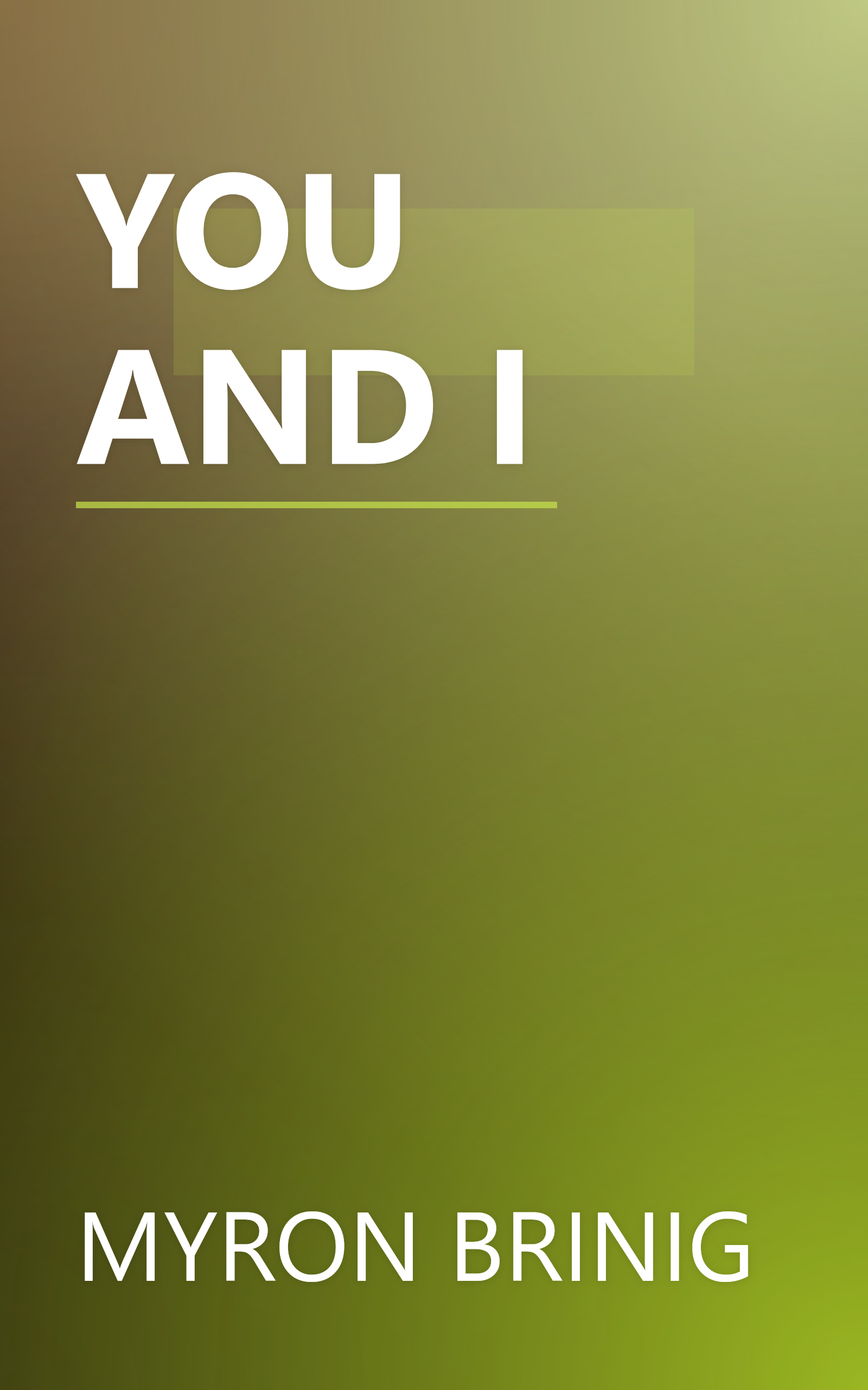 YOU AND I book cover