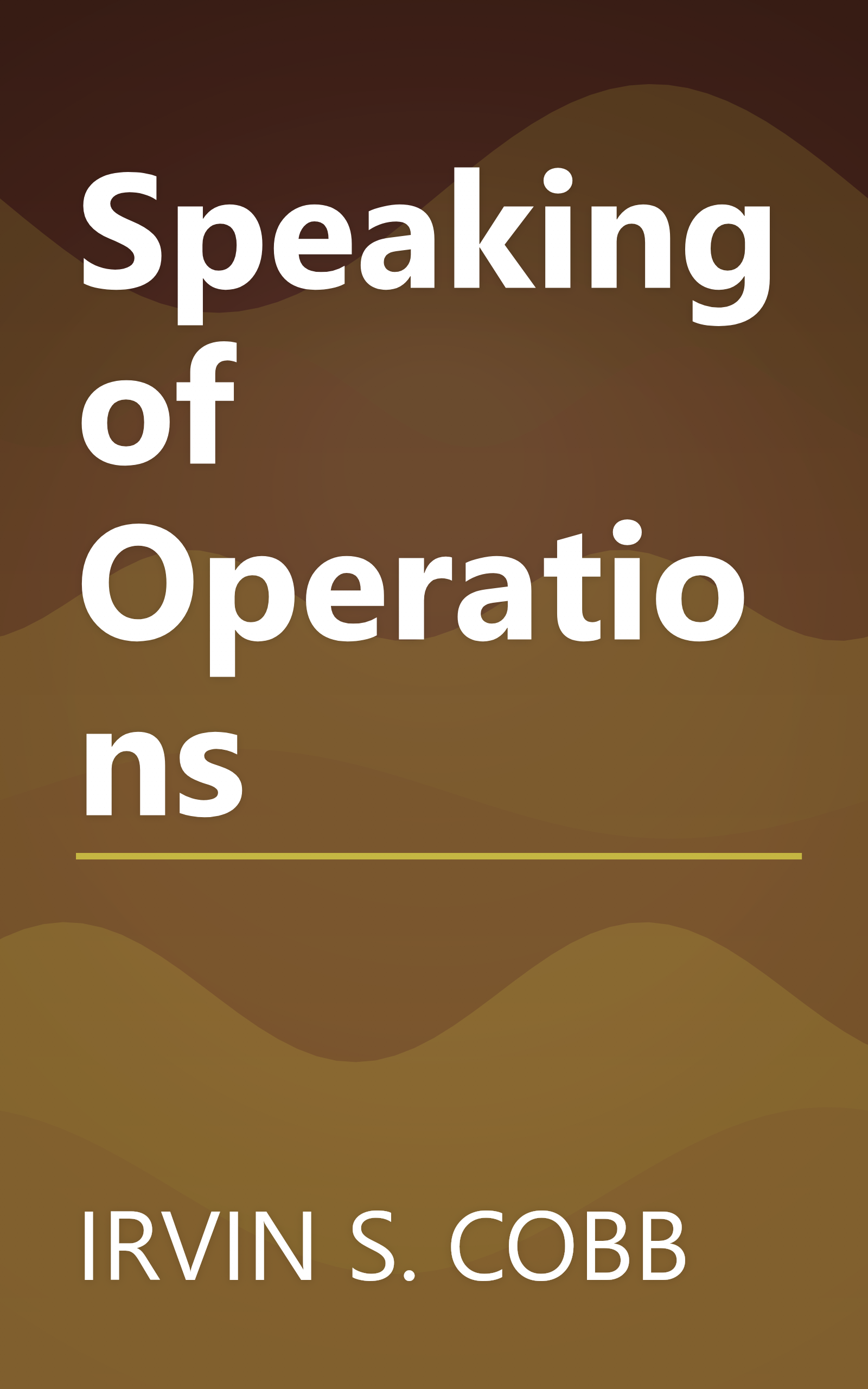 Speaking of Operations book cover