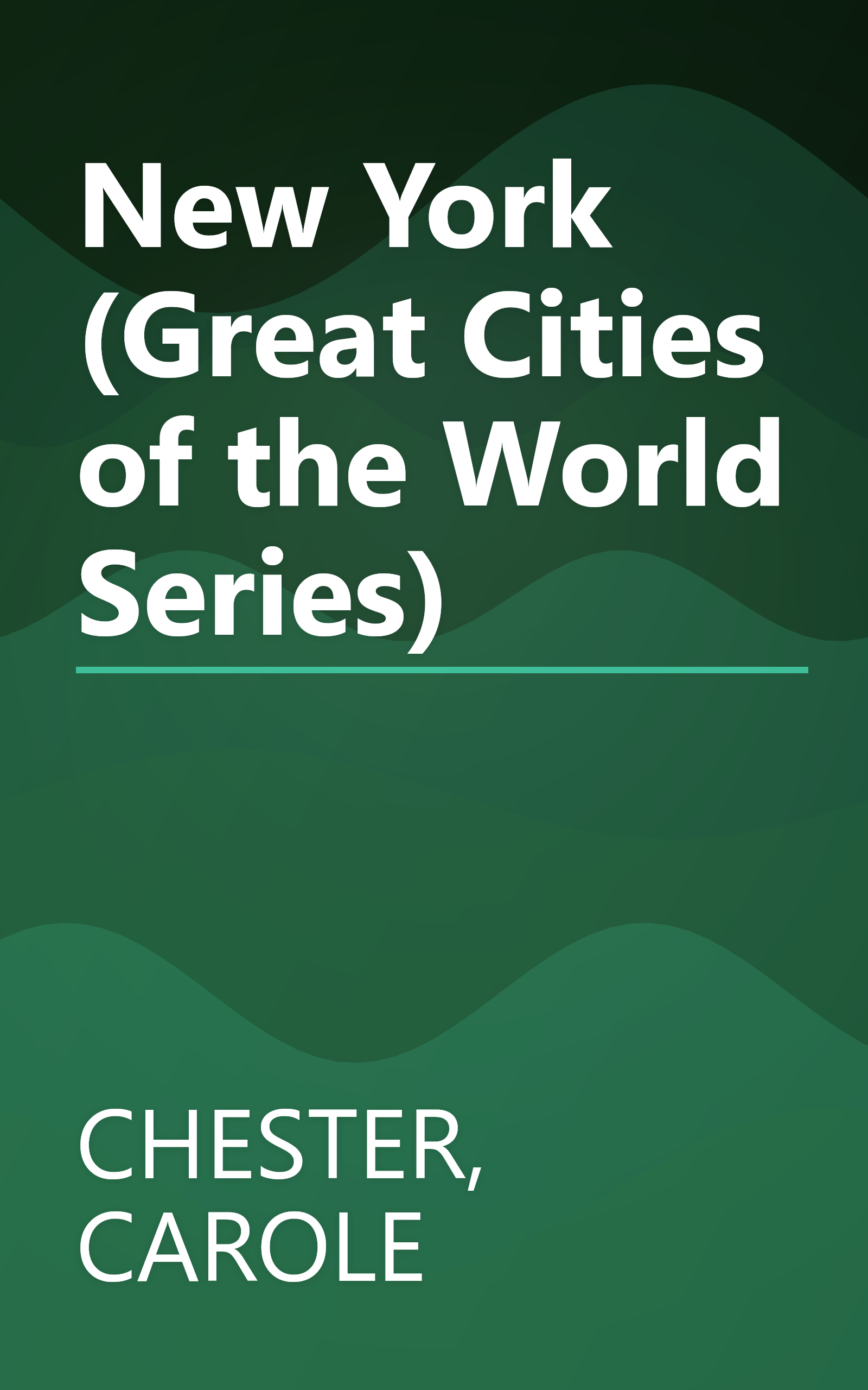 New York (Great Cities of the World Series) book cover