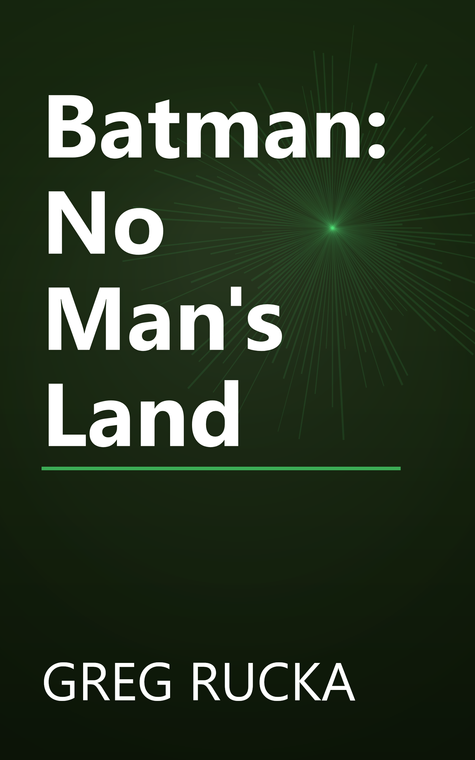 Batman: No Man's Land book cover