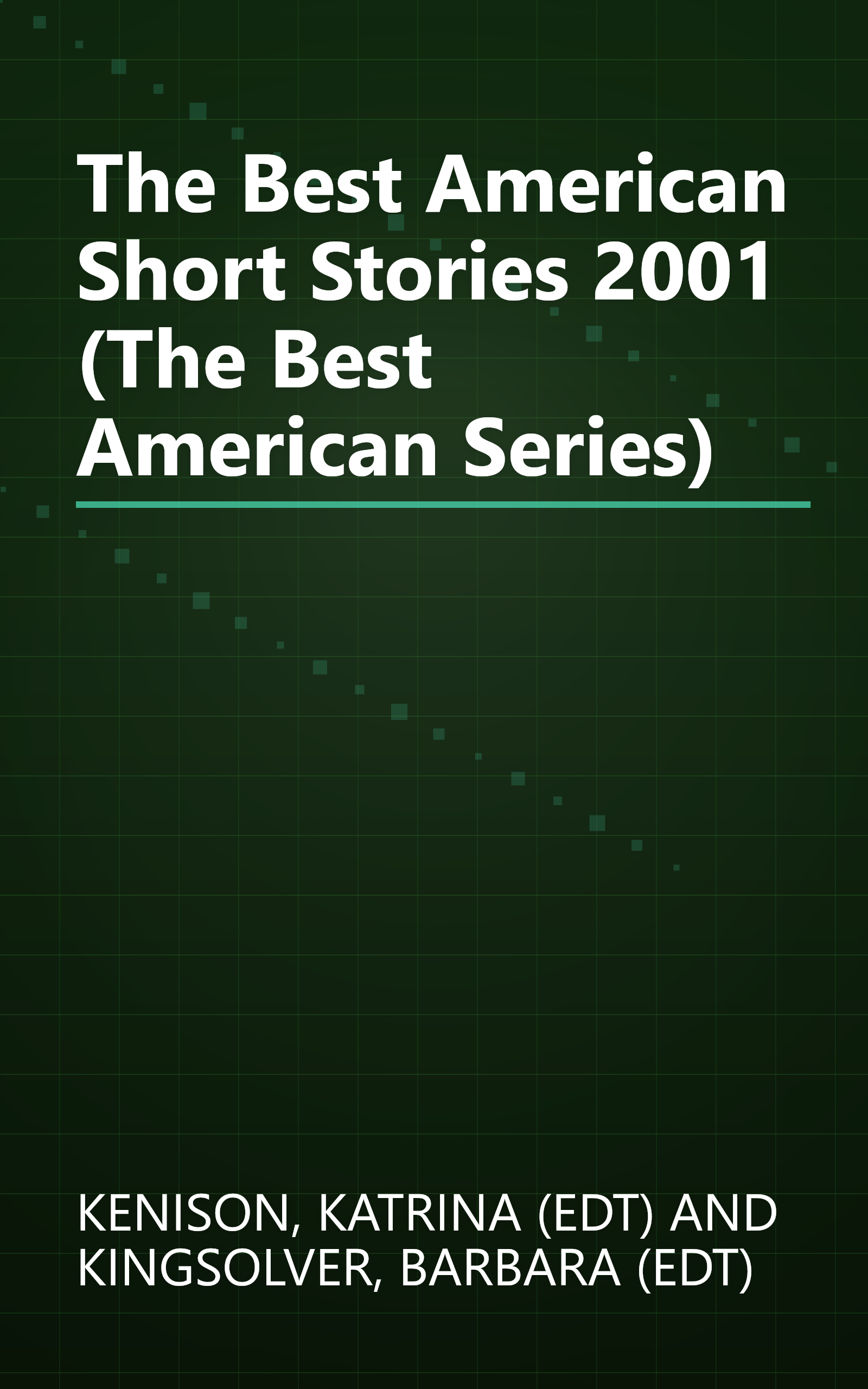 The Best American Short Stories 2001 (The Best American Series) book cover