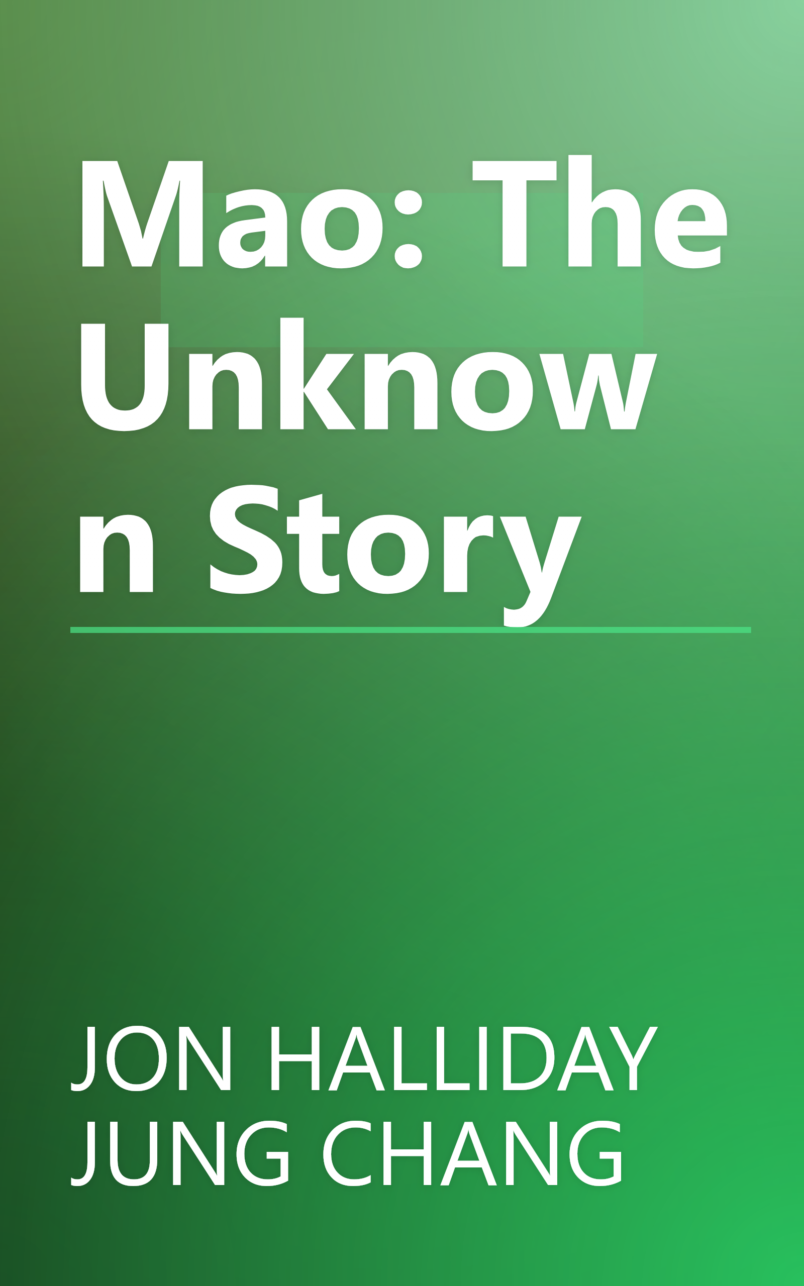 Mao: The Unknown Story book cover
