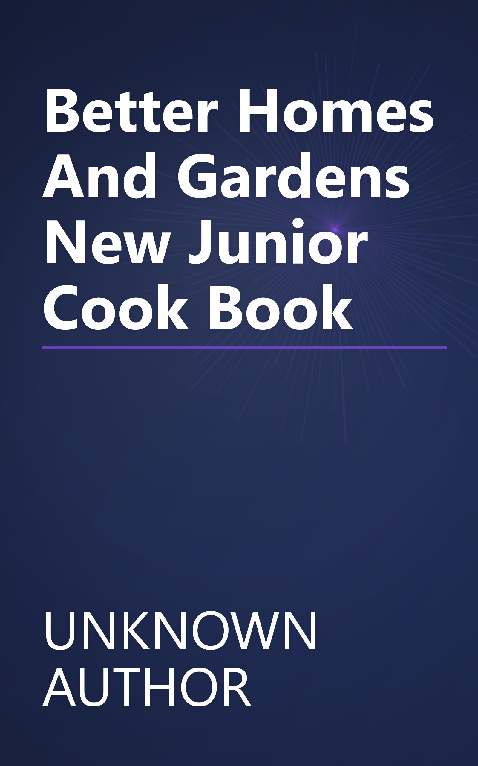 Better Homes And Gardens New Junior Cook Book book cover