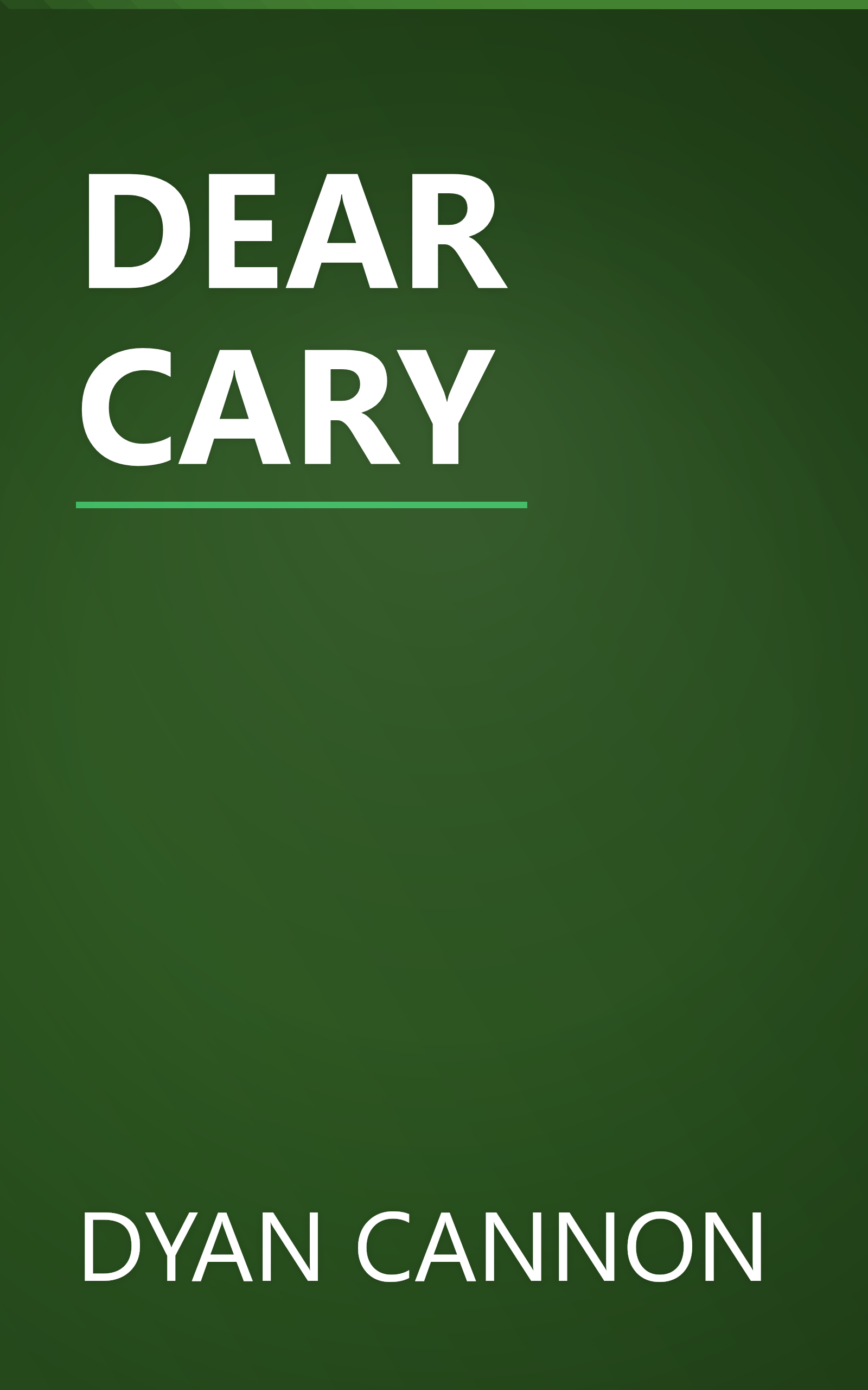 DEAR CARY book cover