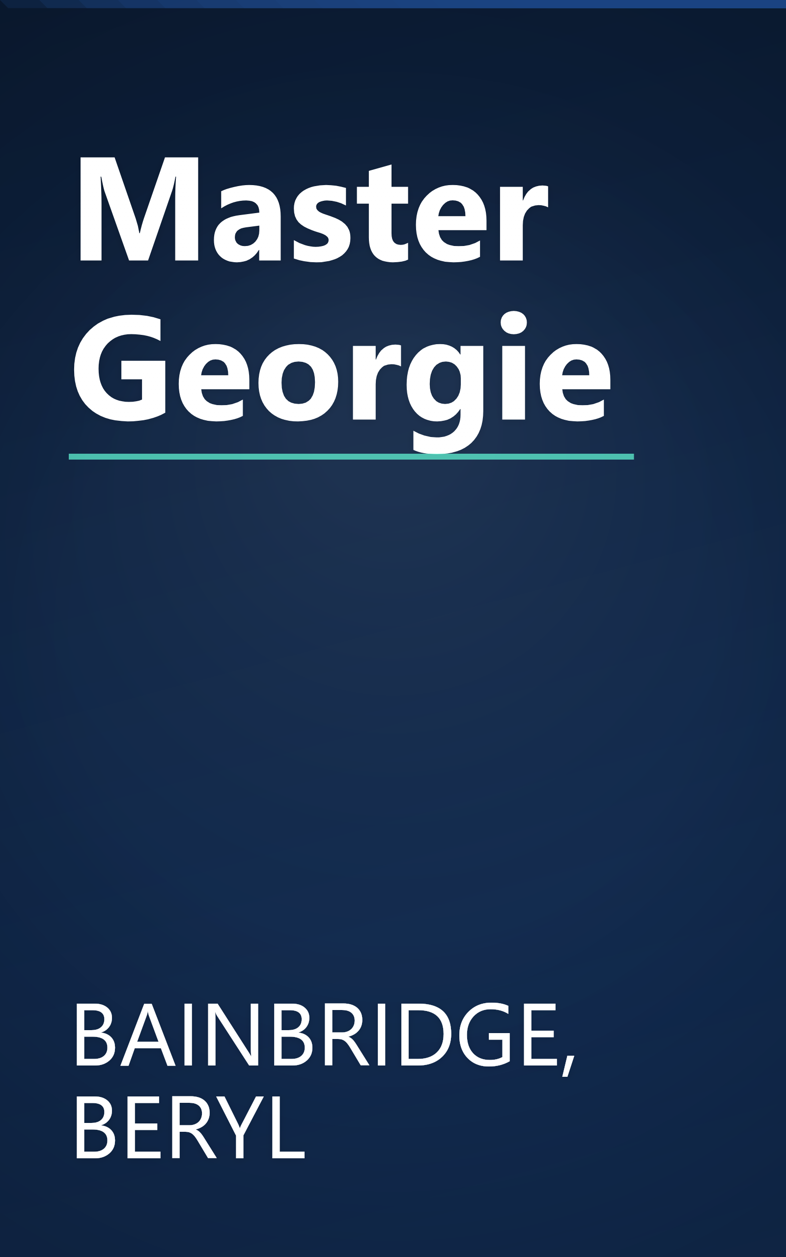 Master Georgie book cover