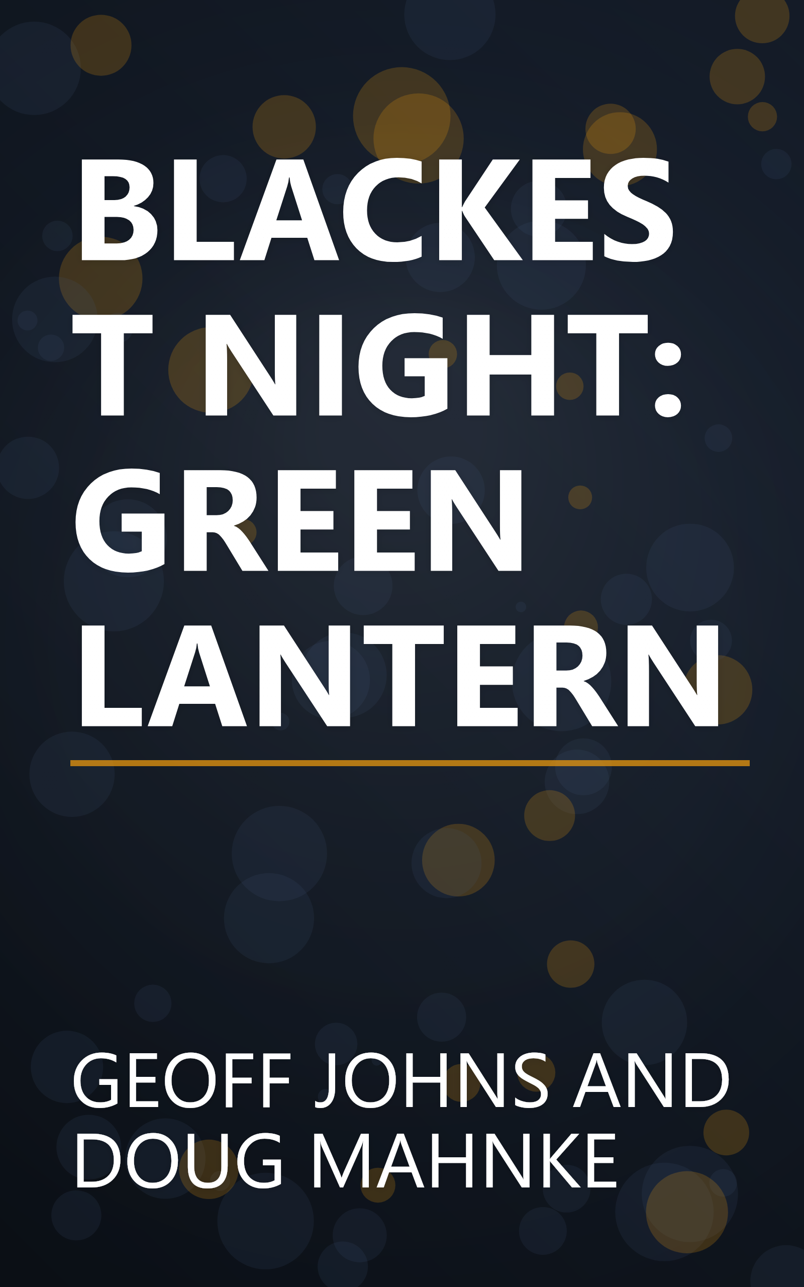 BLACKEST NIGHT: GREEN LANTERN book cover