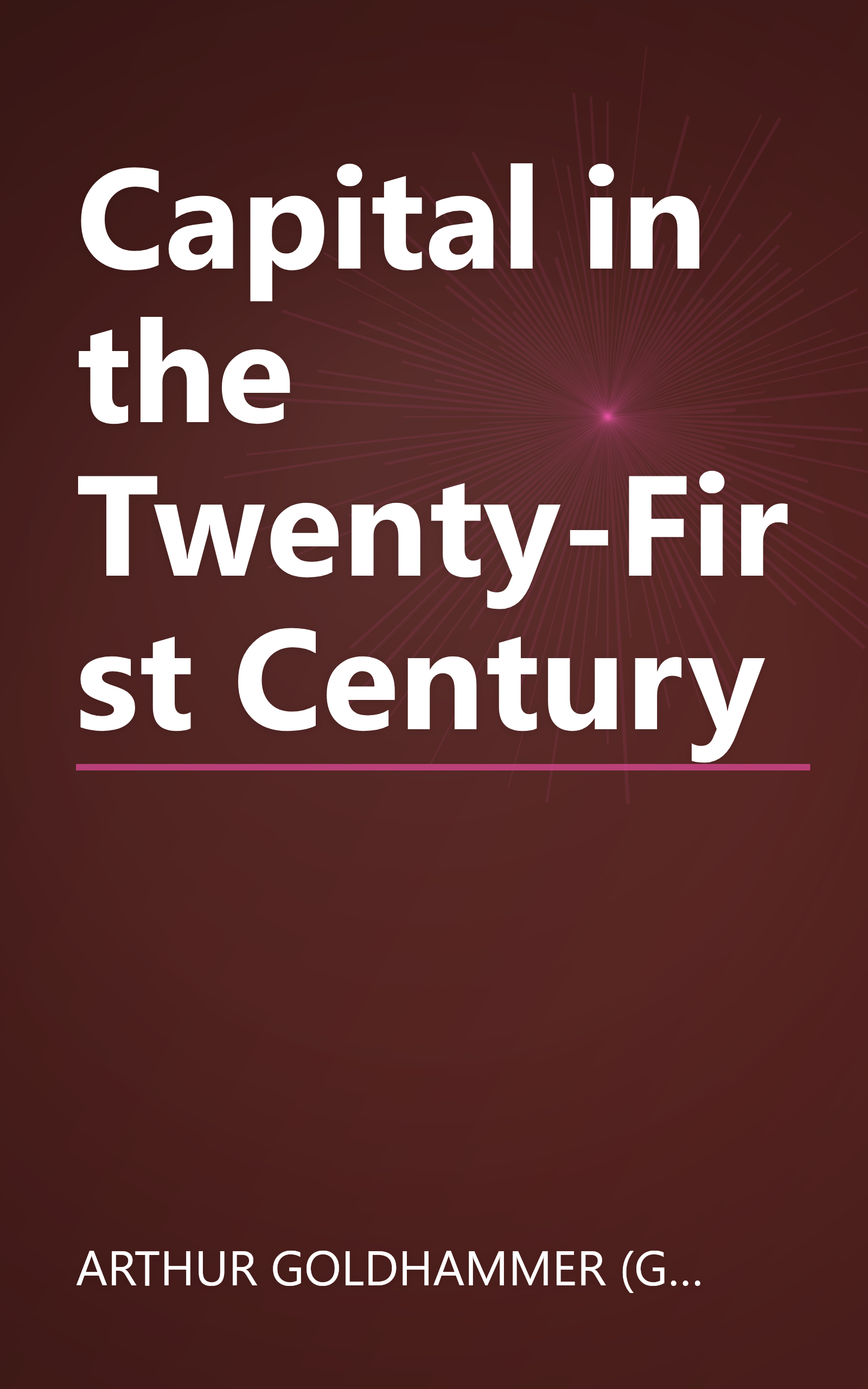 Capital in the Twenty-First Century book cover