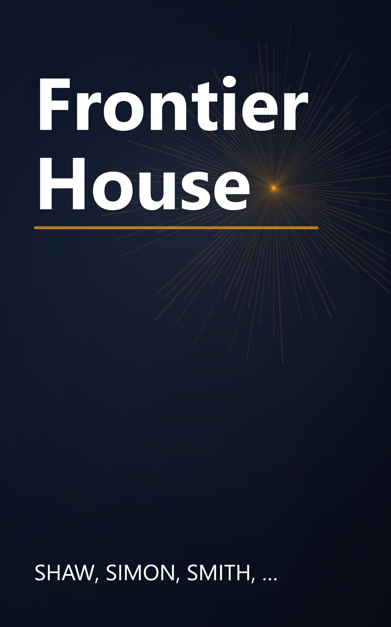 Frontier House book cover