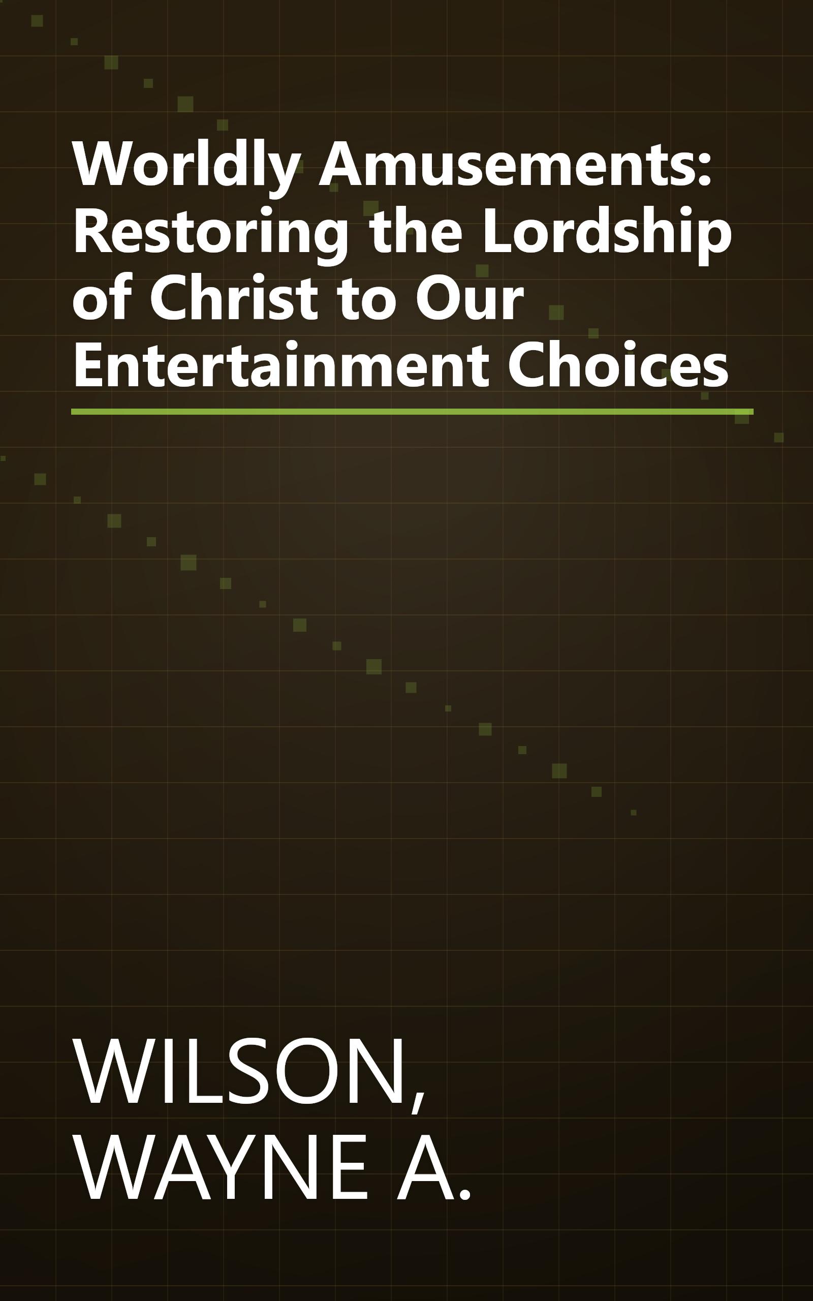 Worldly Amusements: Restoring the Lordship of Christ to Our Entertainment Choices book cover