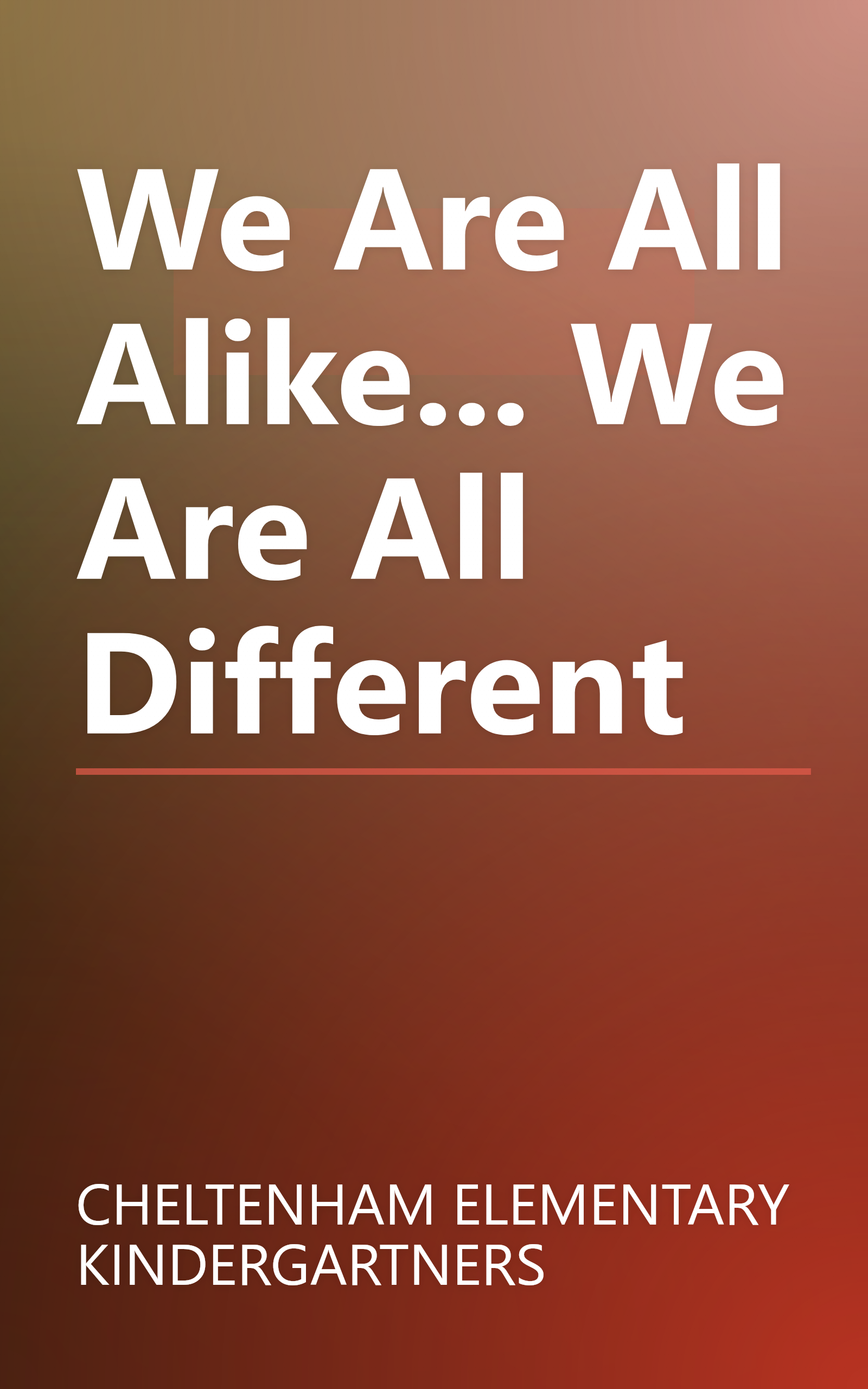 We Are All Alike... We Are All Different book cover