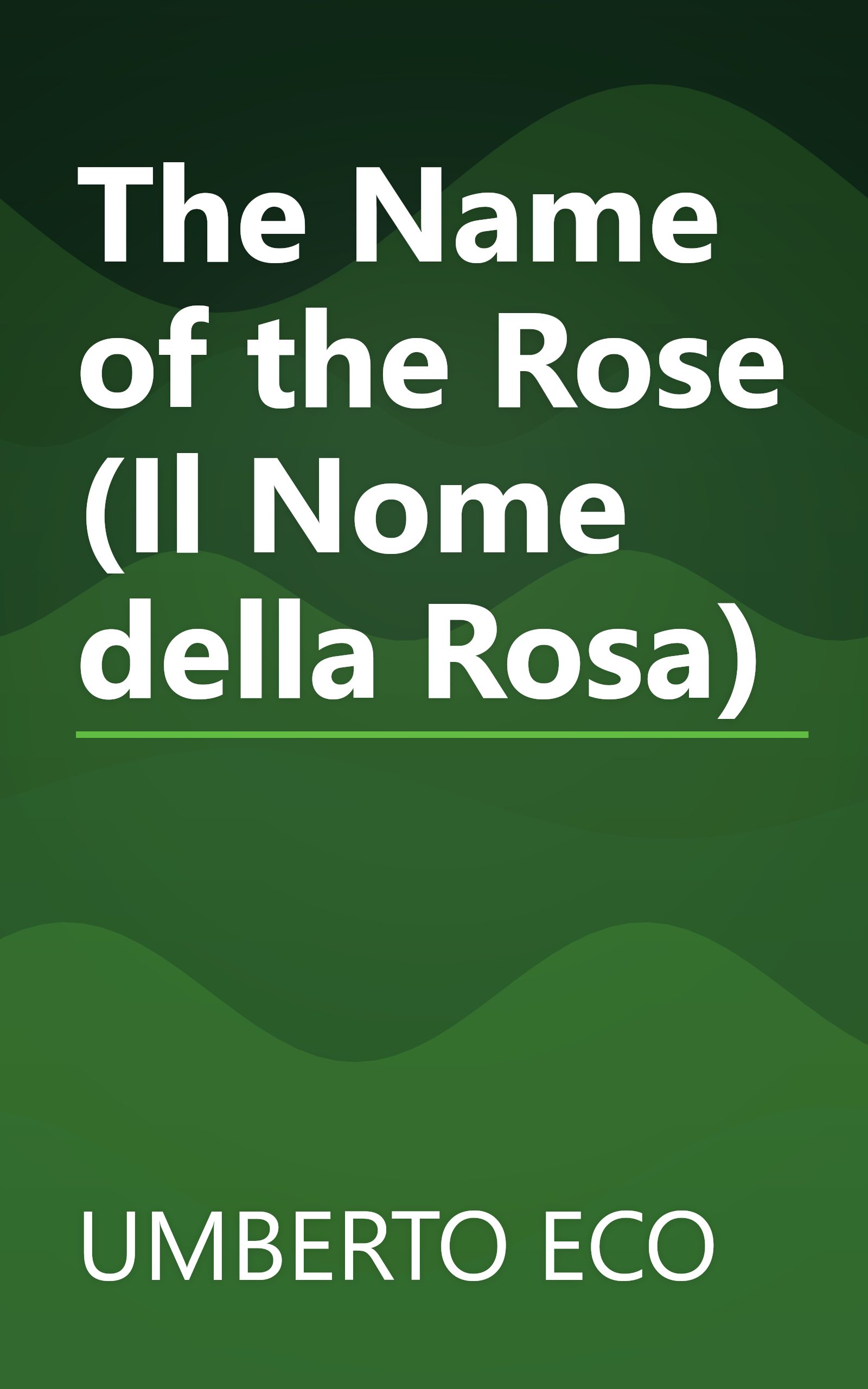 The Name of the Rose (Il Nome della Rosa) book cover