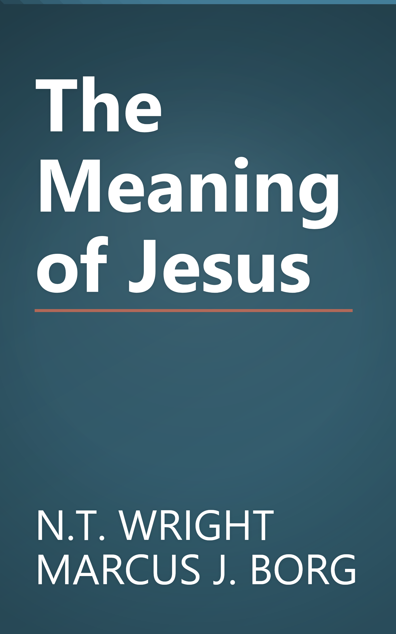 The Meaning of Jesus book cover