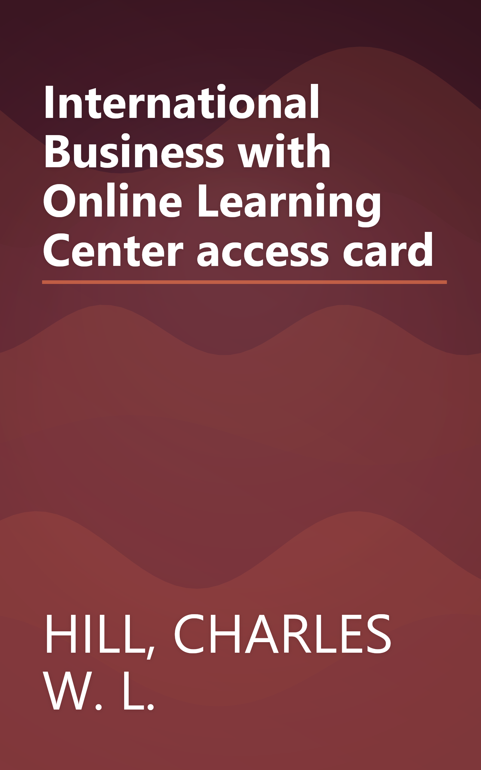International Business with Online Learning Center access card book cover
