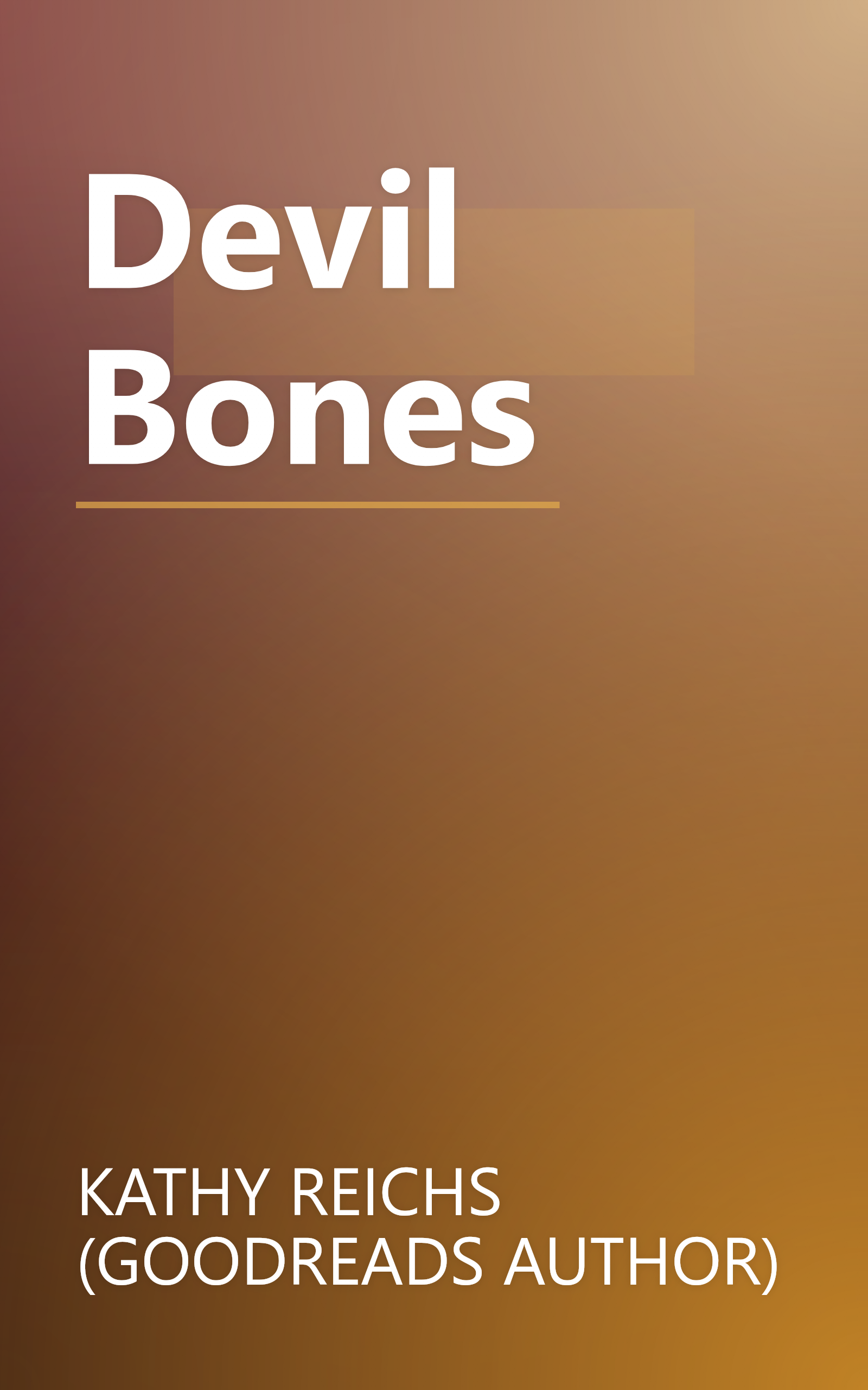 Devil Bones book cover
