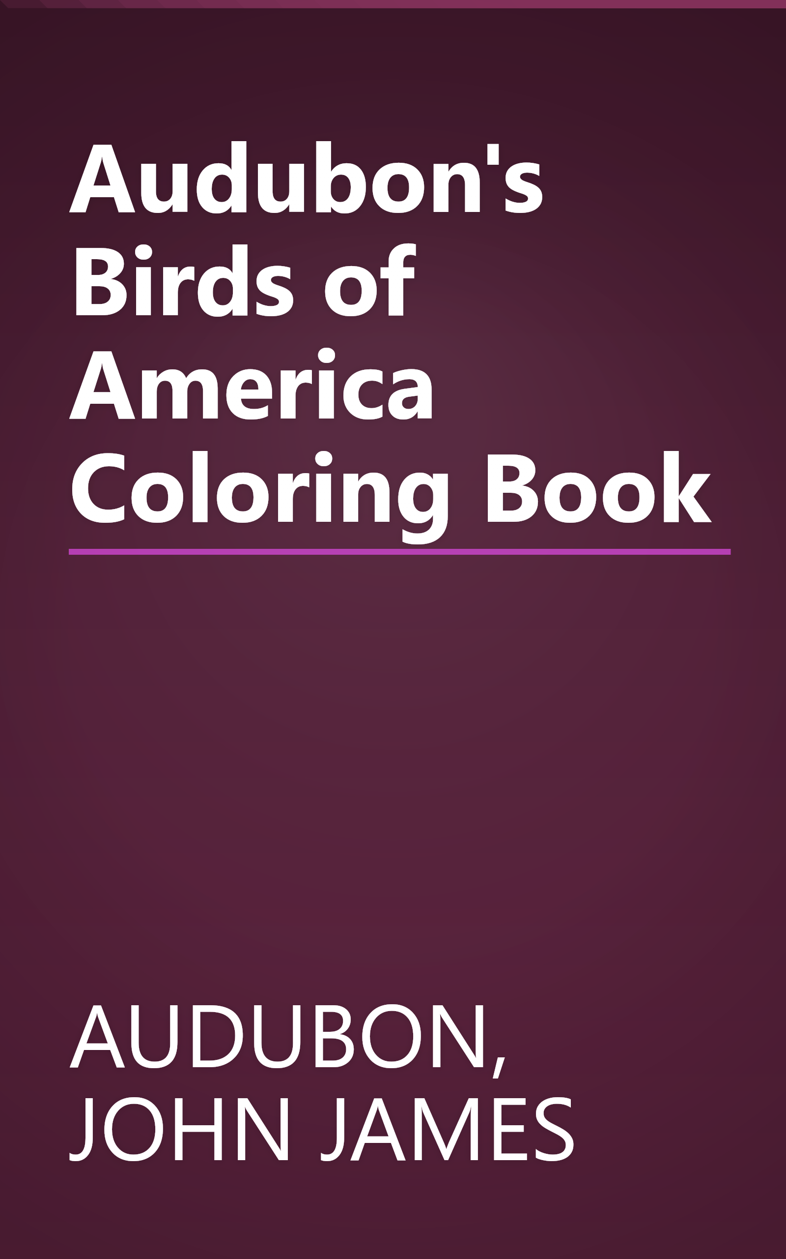 Audubon's Birds of America Coloring Book book cover