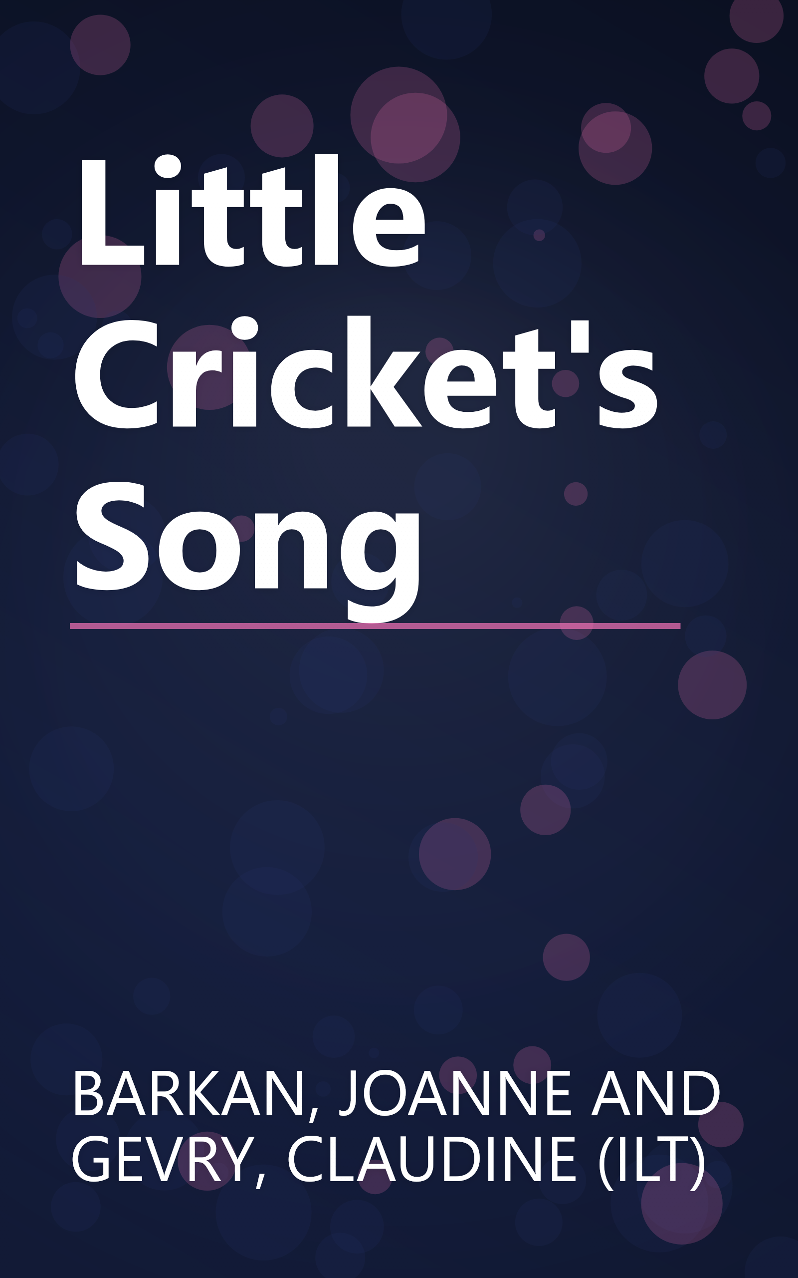Little Cricket's Song book cover