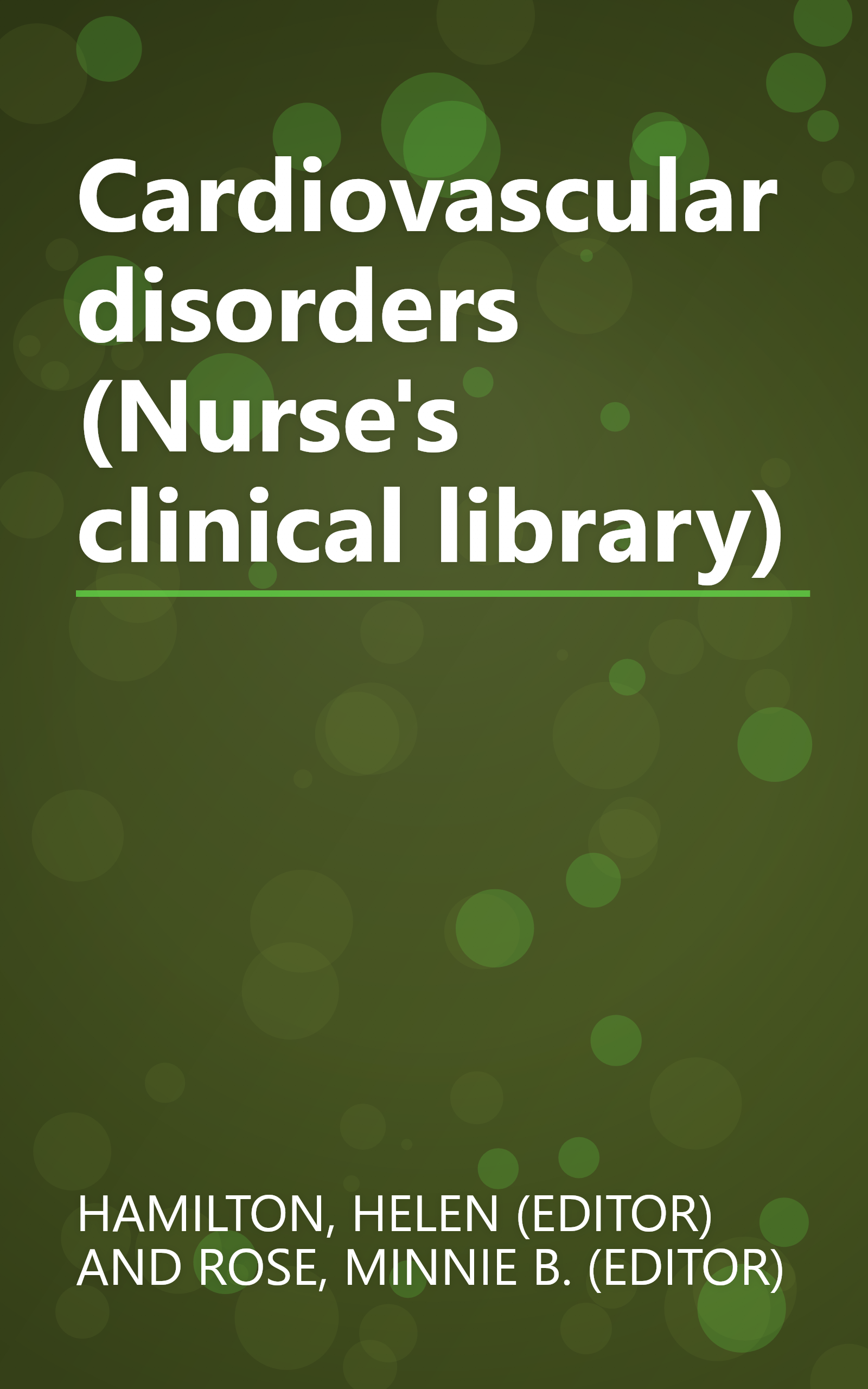 Cardiovascular disorders (Nurse's clinical library) book cover