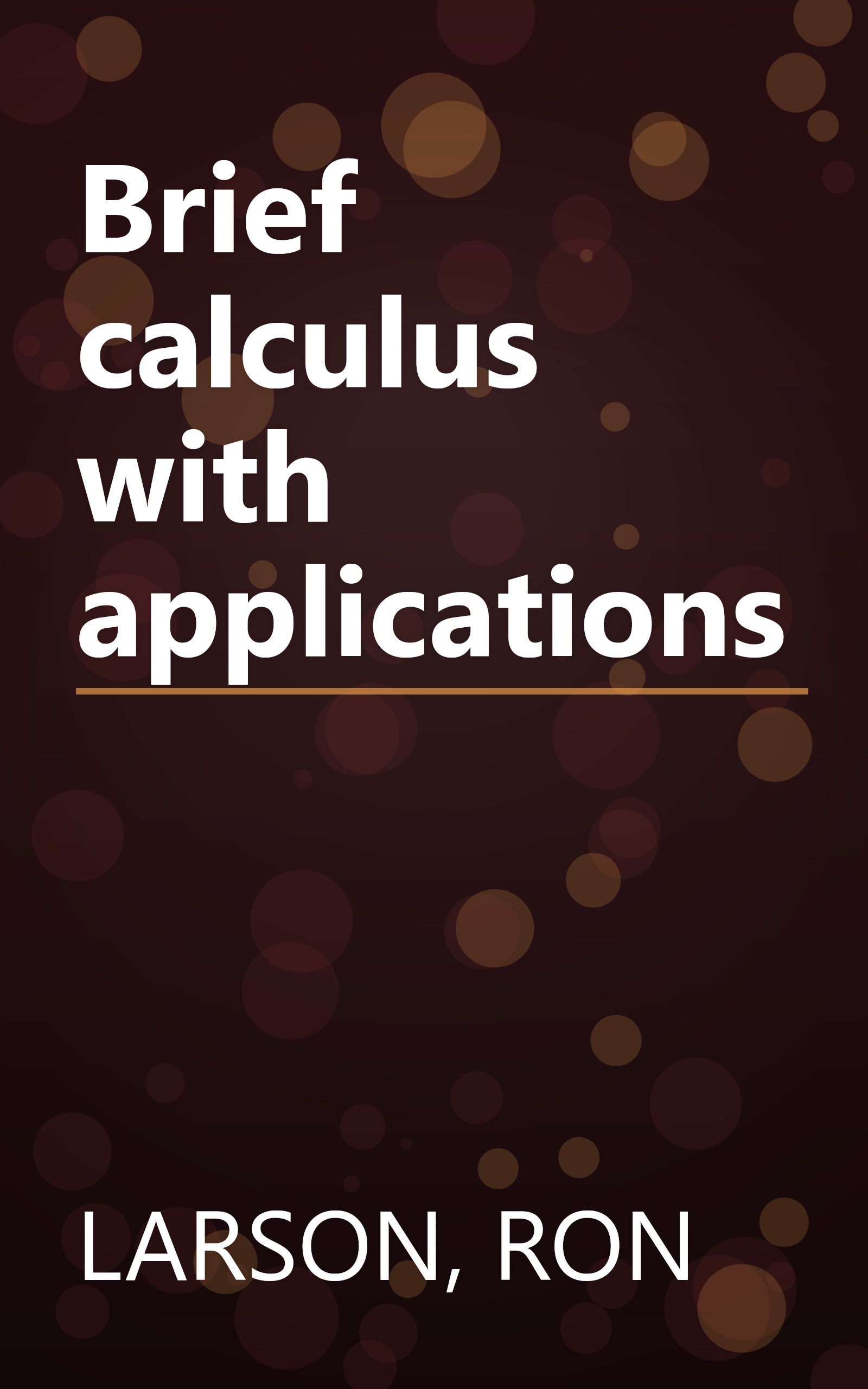 Brief calculus with applications book cover