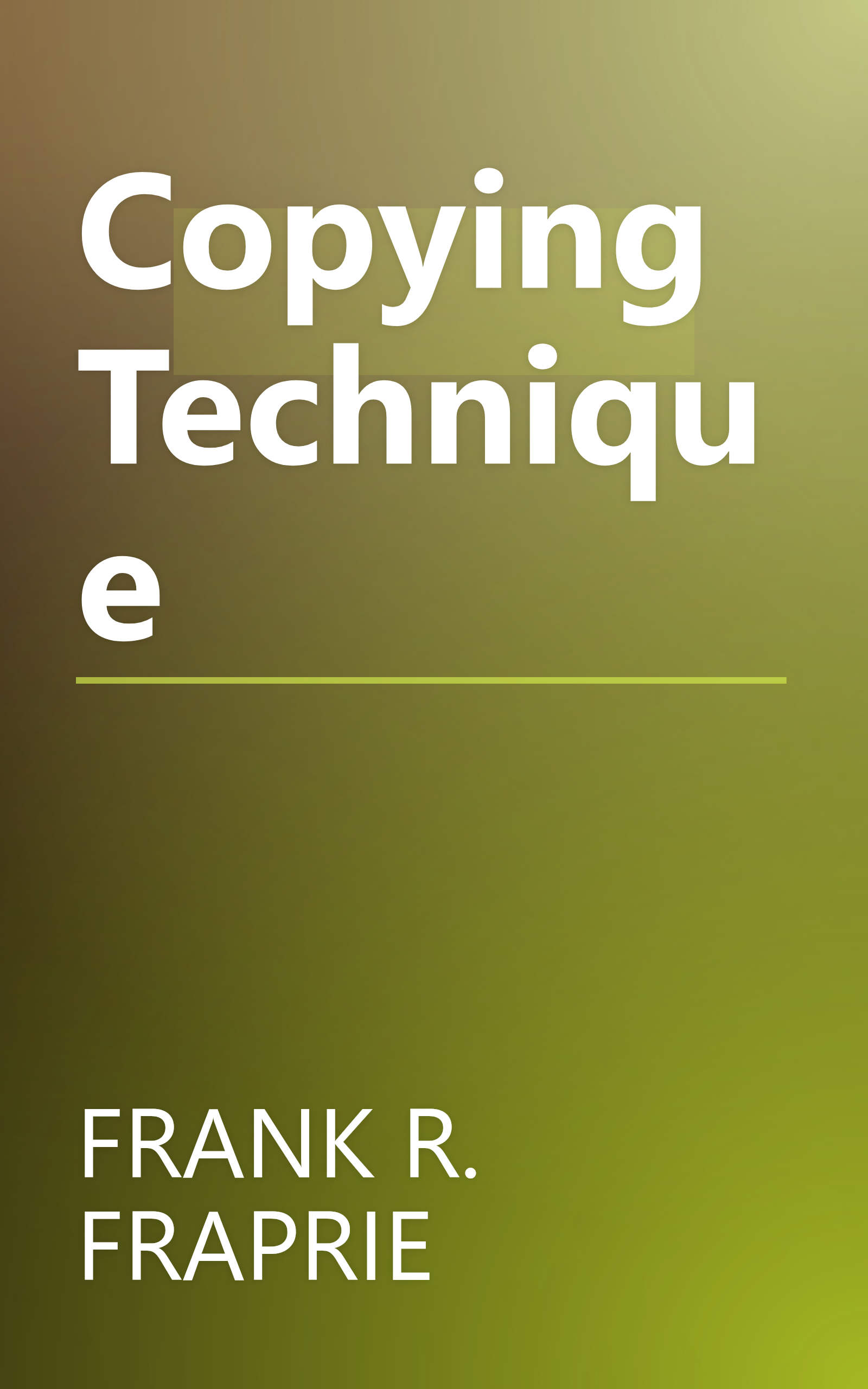 Copying Technique book cover