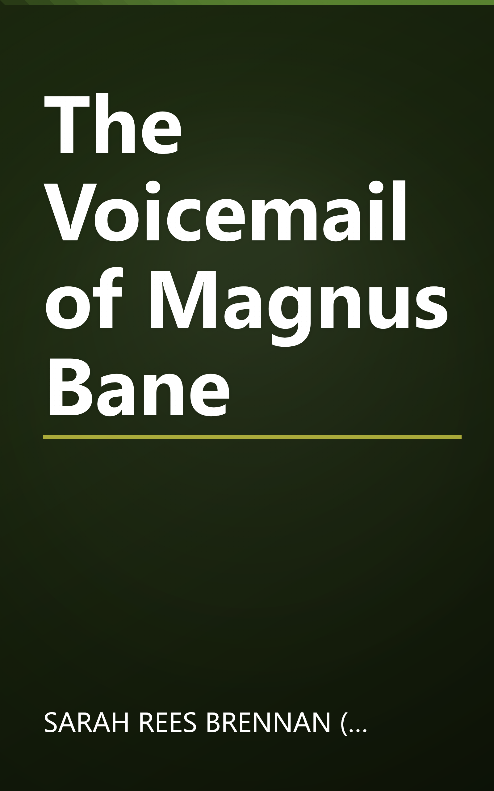 The Voicemail of Magnus Bane book cover