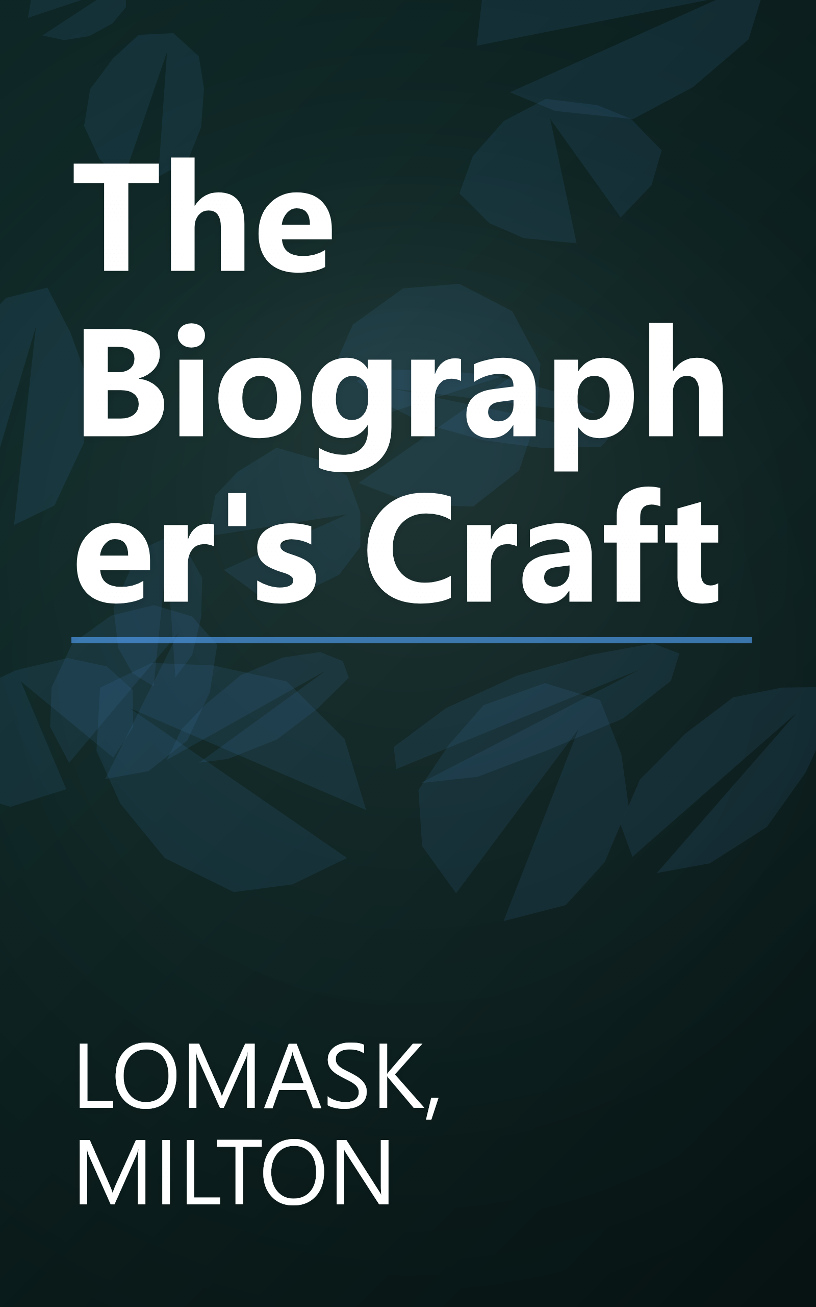 The Biographer's Craft book cover