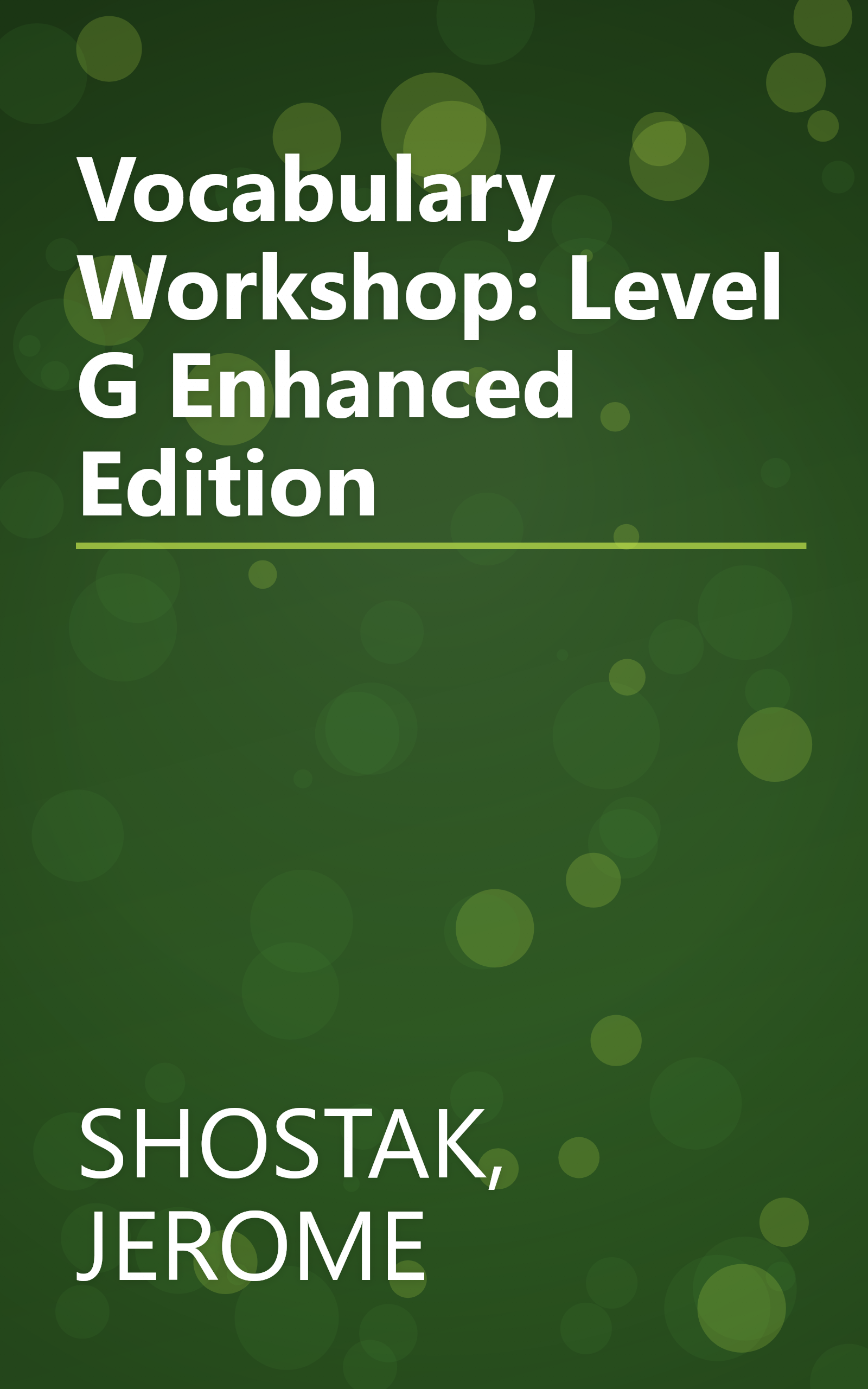 Vocabulary Workshop: Level G Enhanced Edition book cover