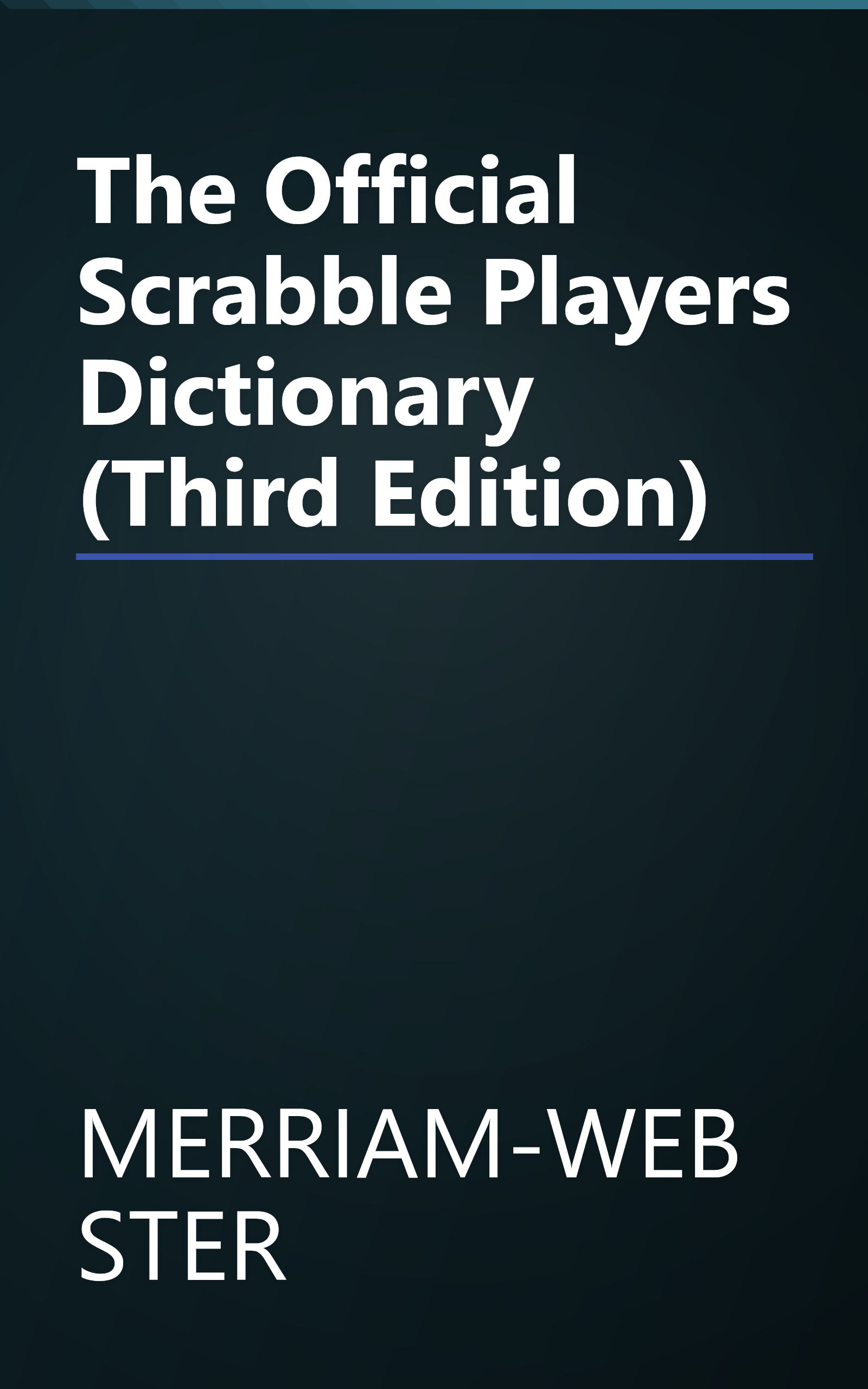 The Official Scrabble Players Dictionary (Third Edition) book cover