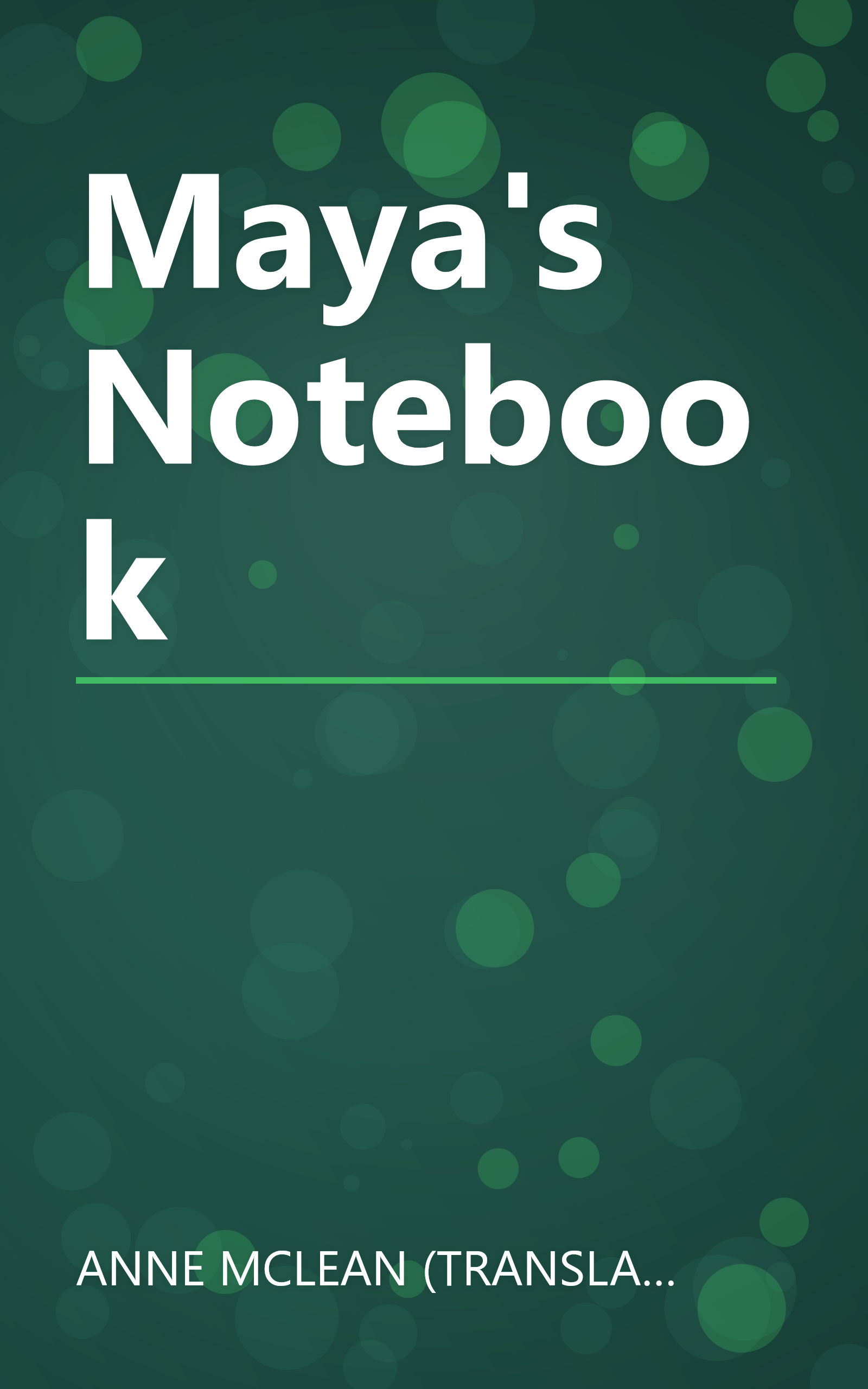 Maya's Notebook book cover