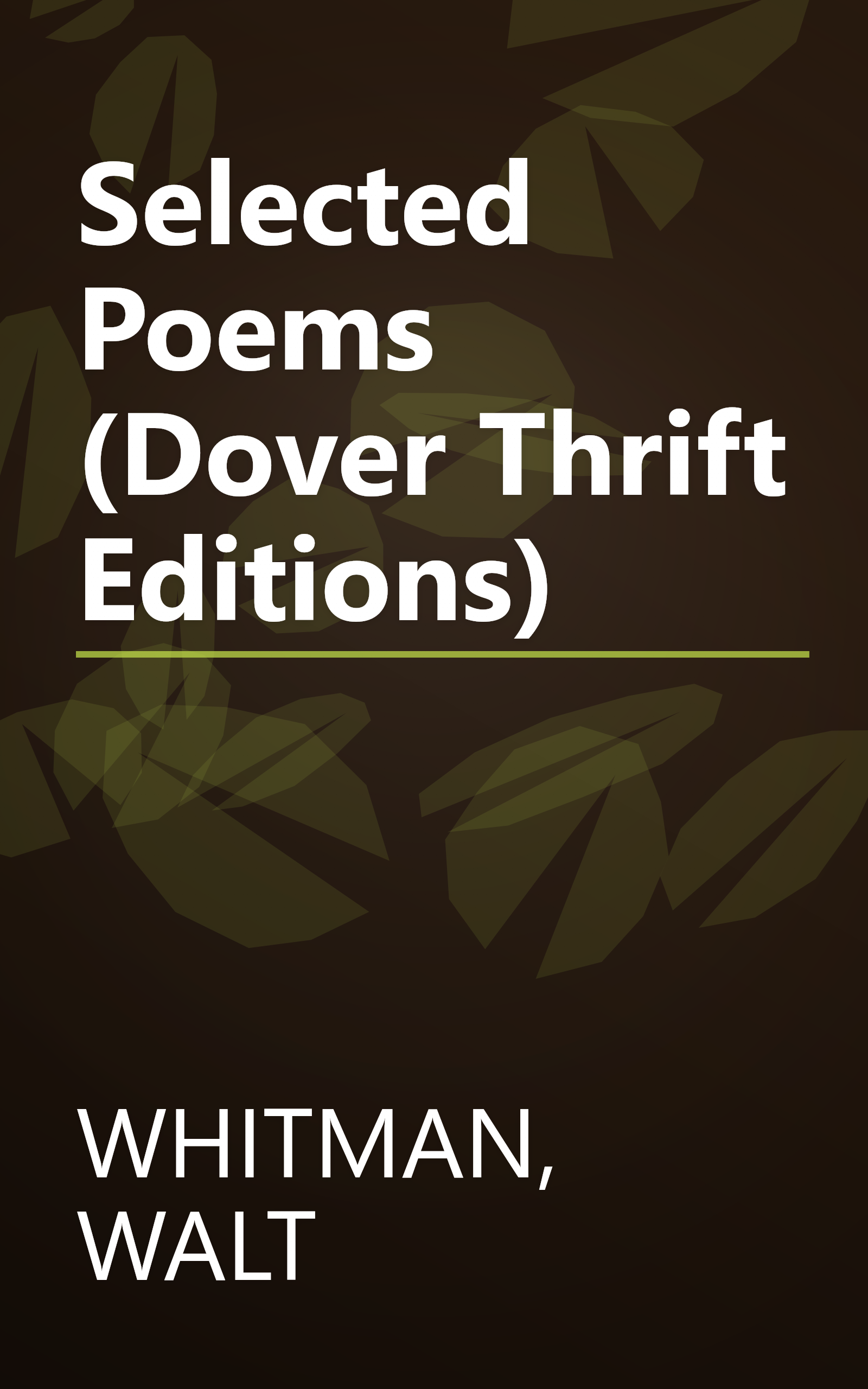 Selected Poems (Dover Thrift Editions) book cover