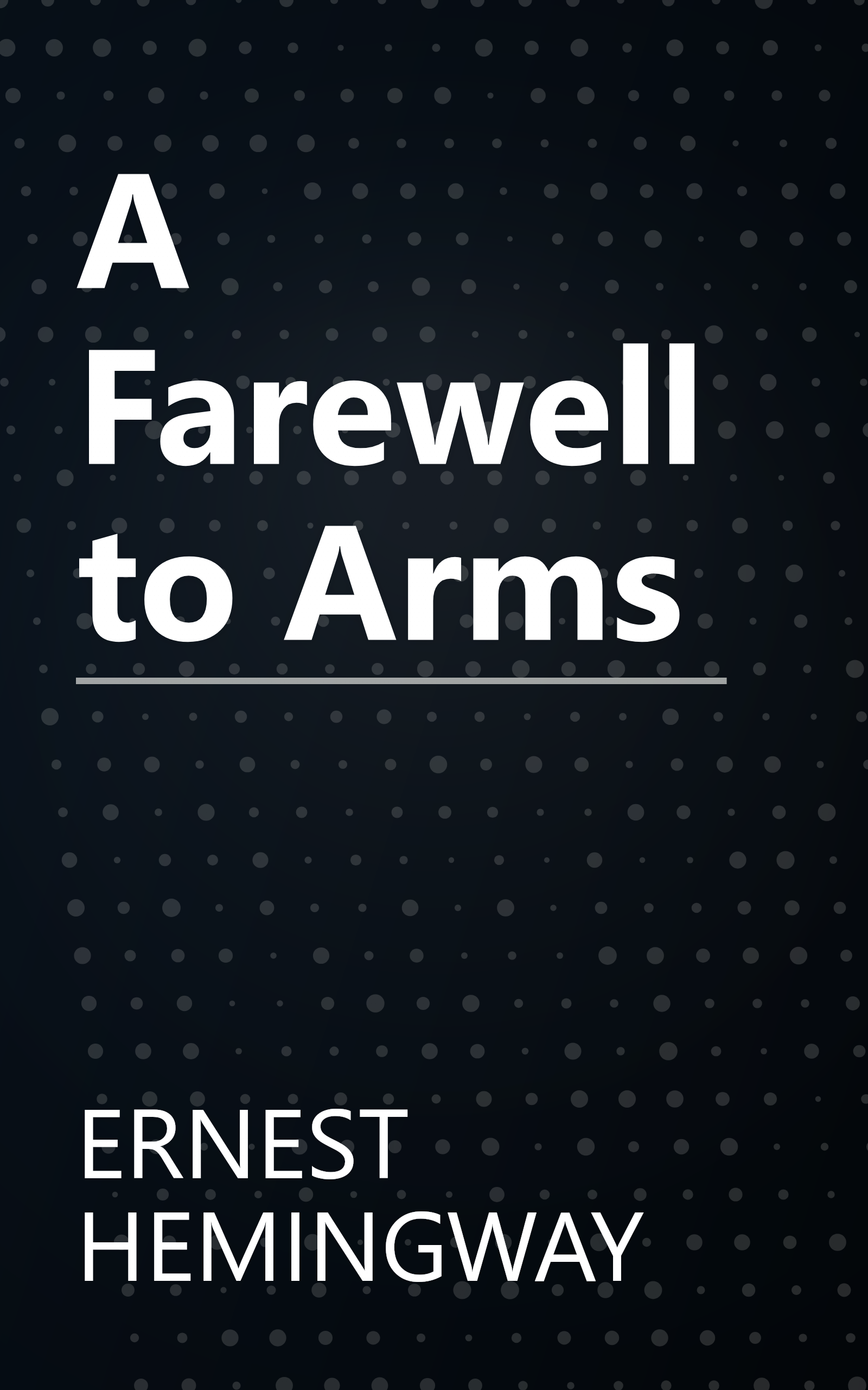 A Farewell to Arms book cover