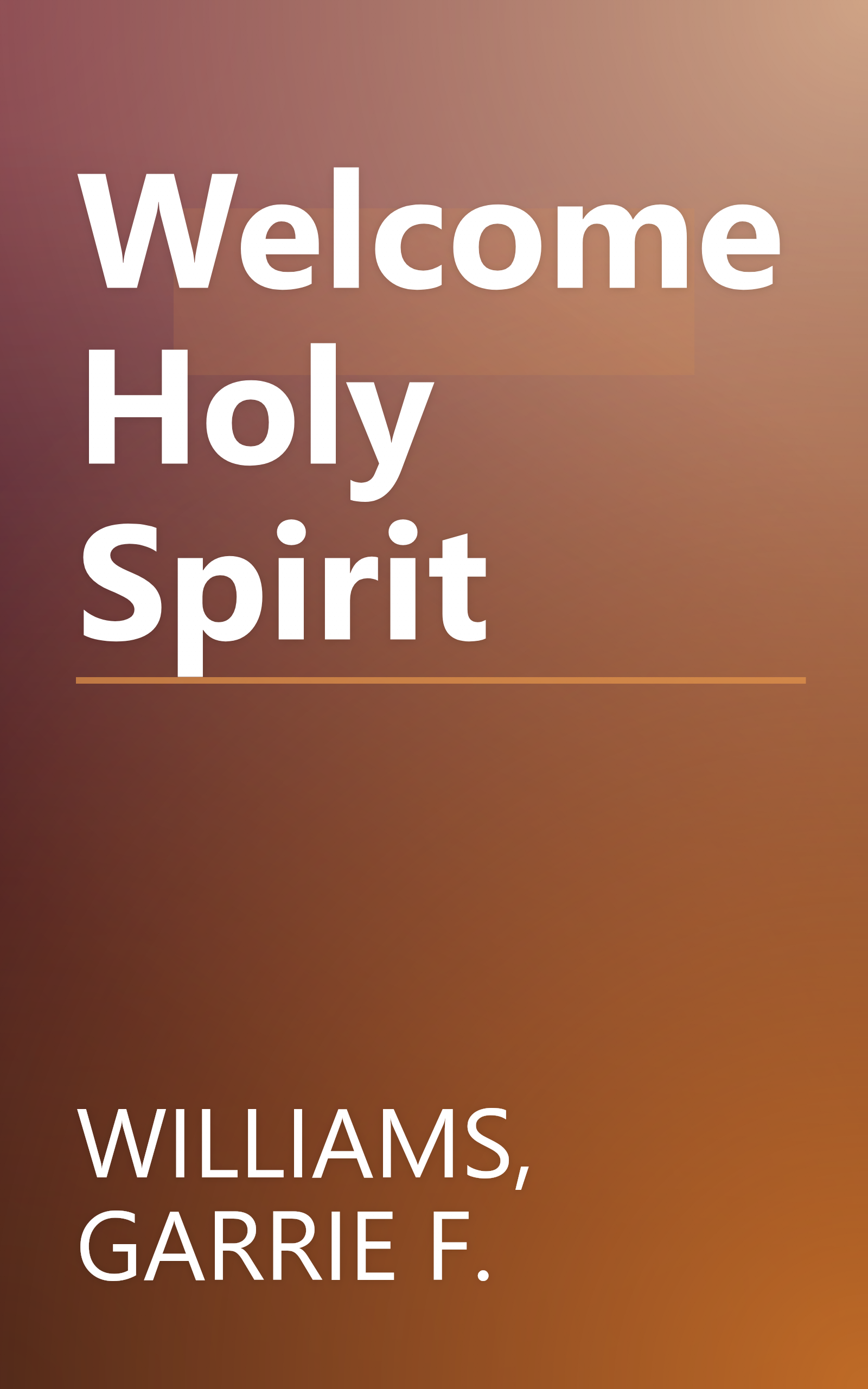 Welcome Holy Spirit book cover
