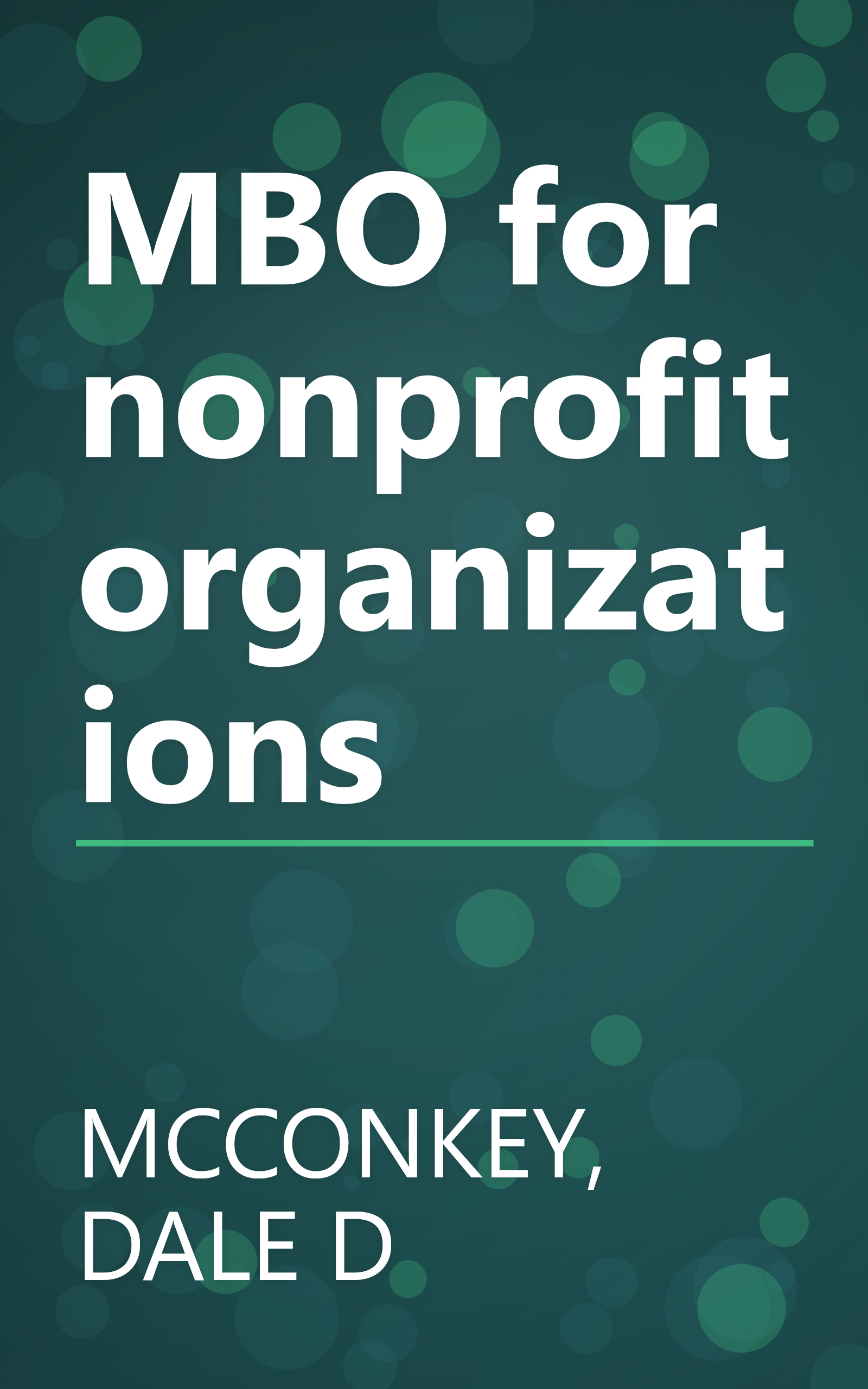 MBO for nonprofit organizations book cover