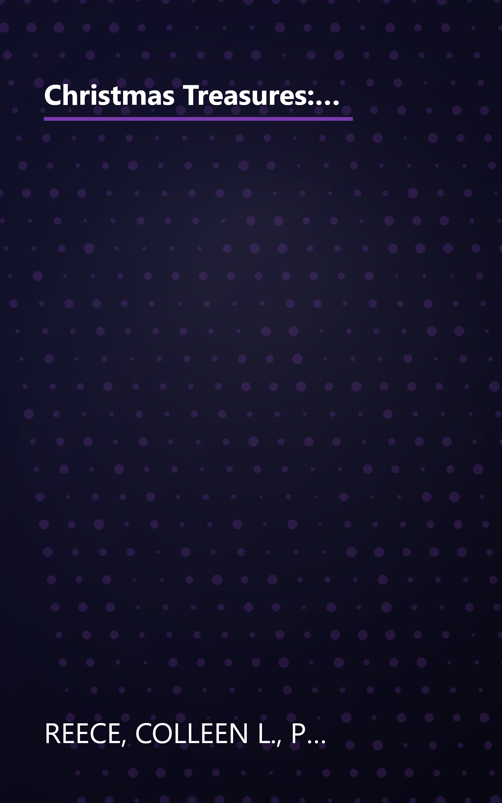 Christmas Treasures: An Ozark Christmas Angel/Christmas Dream/Winterlude/Dakota Destiny (Inspirational Christmas Romance Collection) book cover