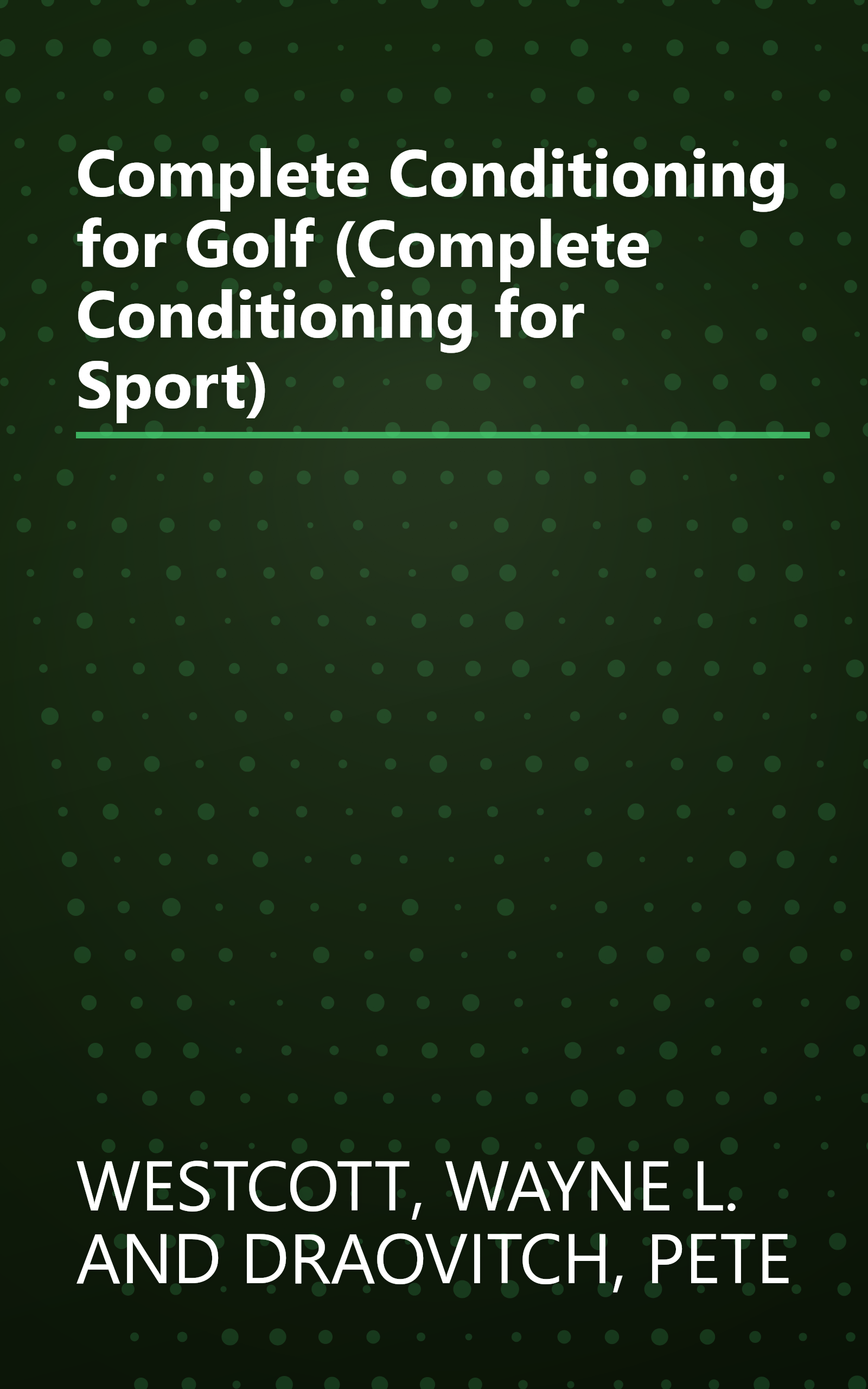 Complete Conditioning for Golf (Complete Conditioning for Sport) book cover