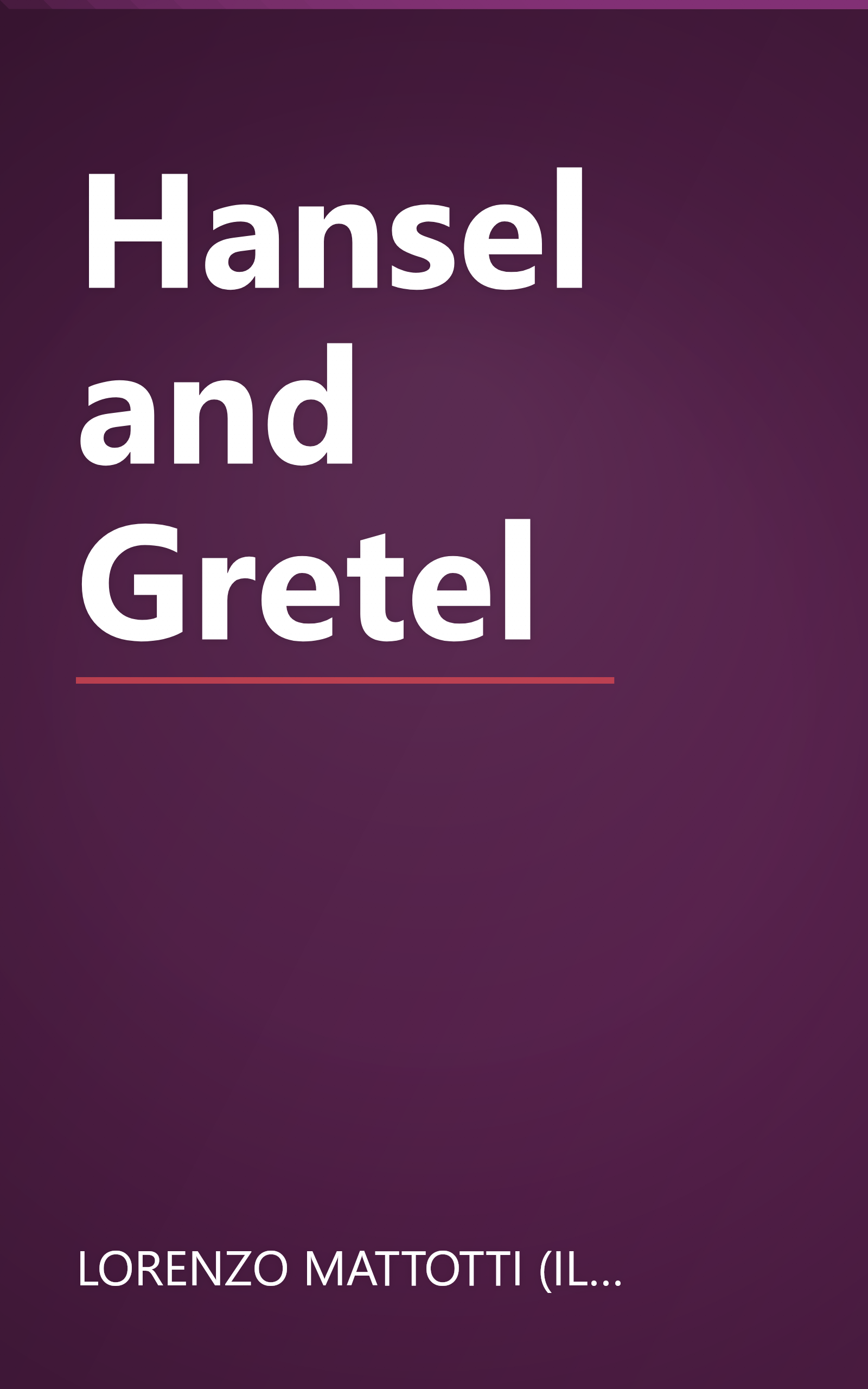 Hansel and Gretel book cover