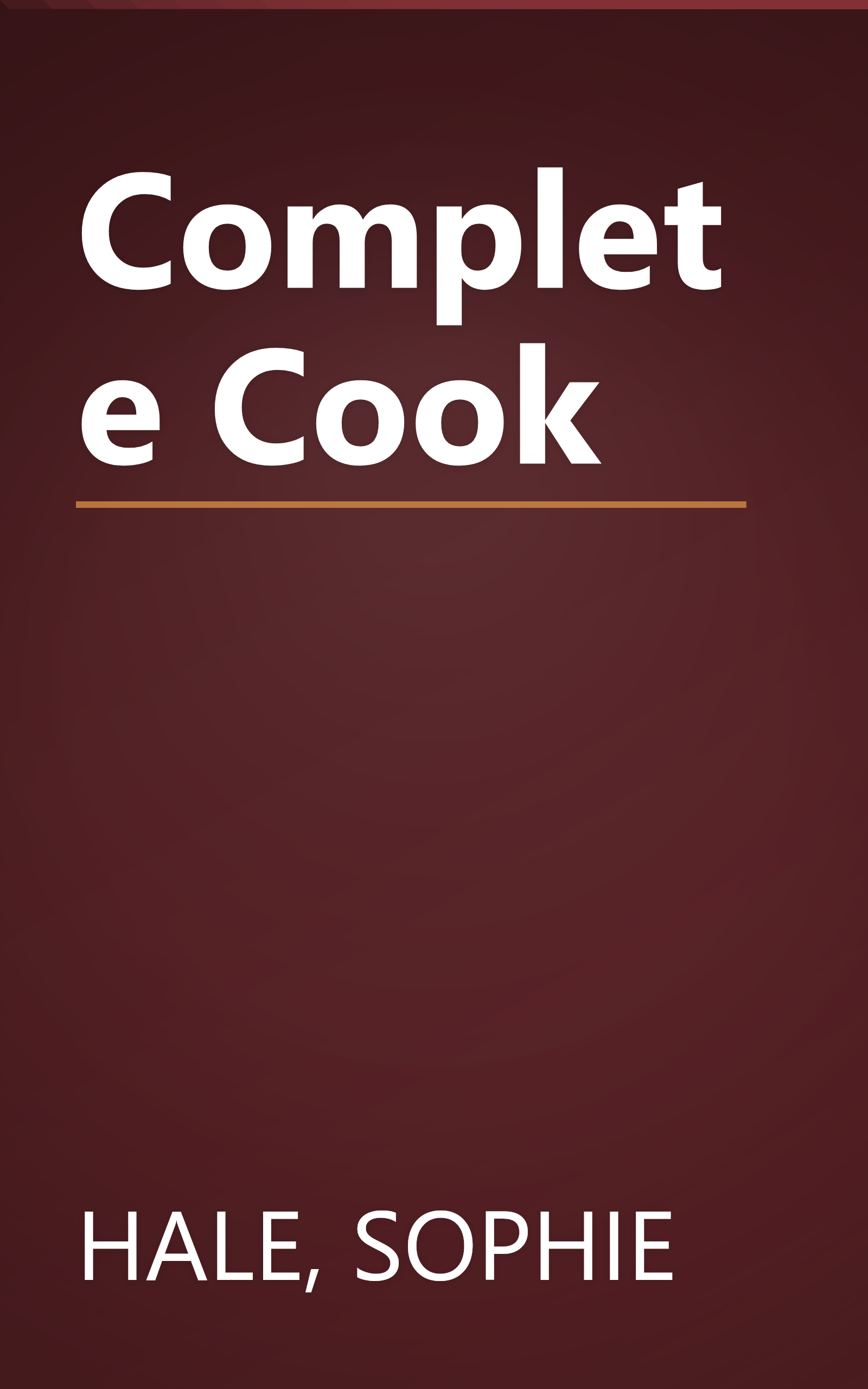 Complete Cook book cover