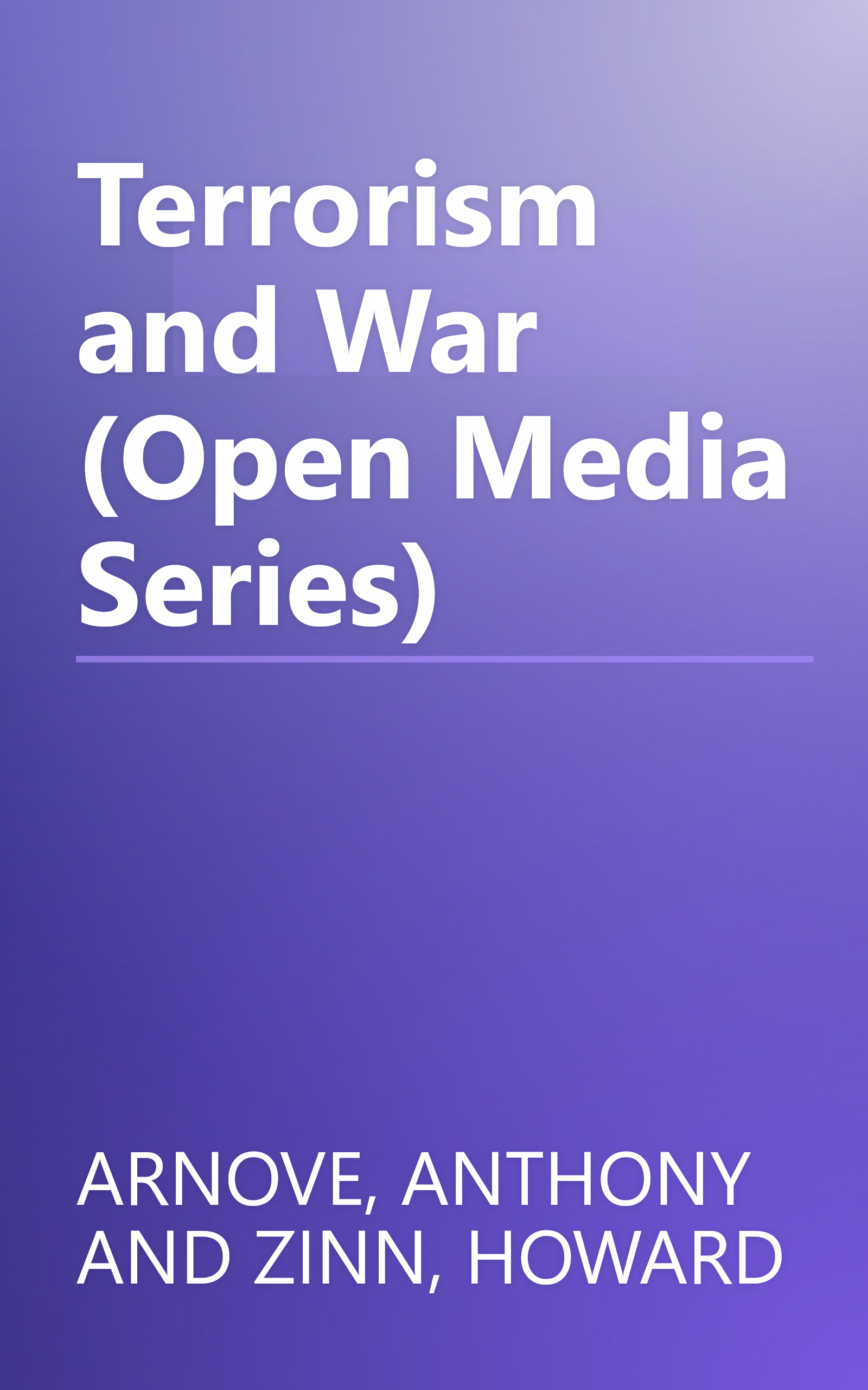 Terrorism and War (Open Media Series) book cover