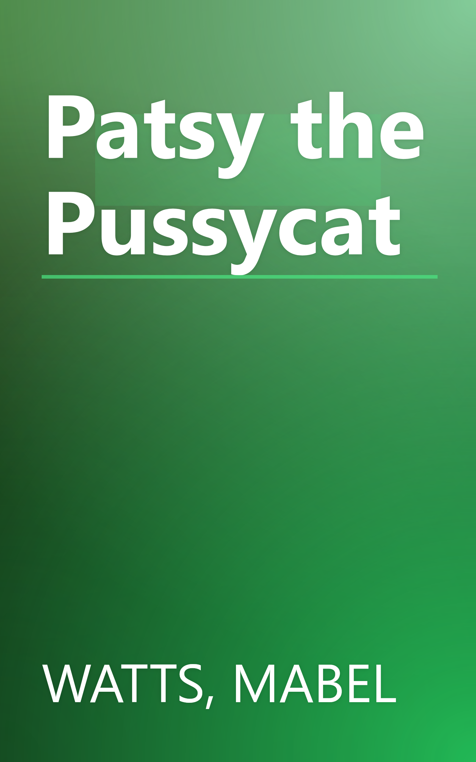 Patsy the Pussycat book cover